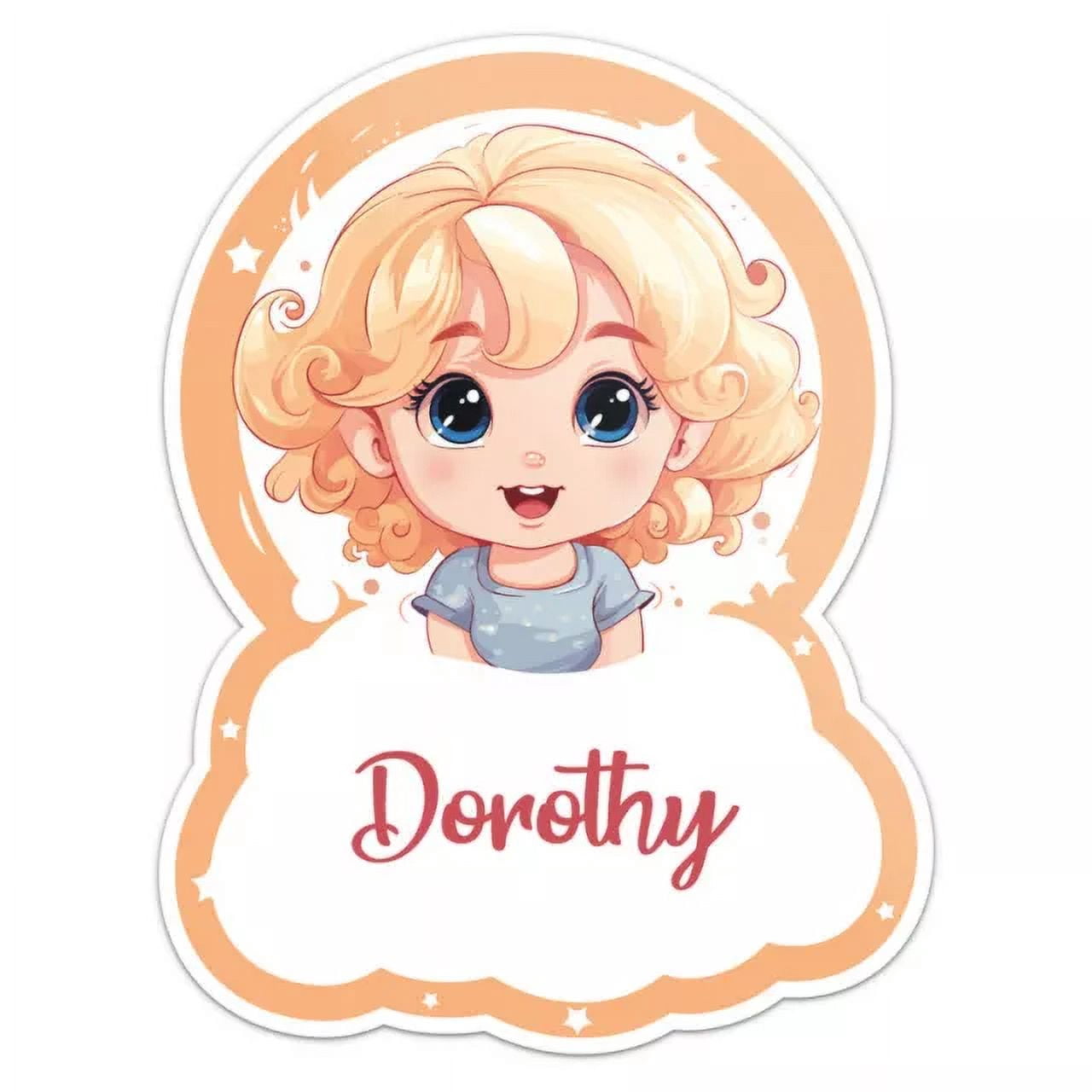 Blond Baby Girl Dorothy Sticker Phone Decal Water Bottle Stickers Car ...