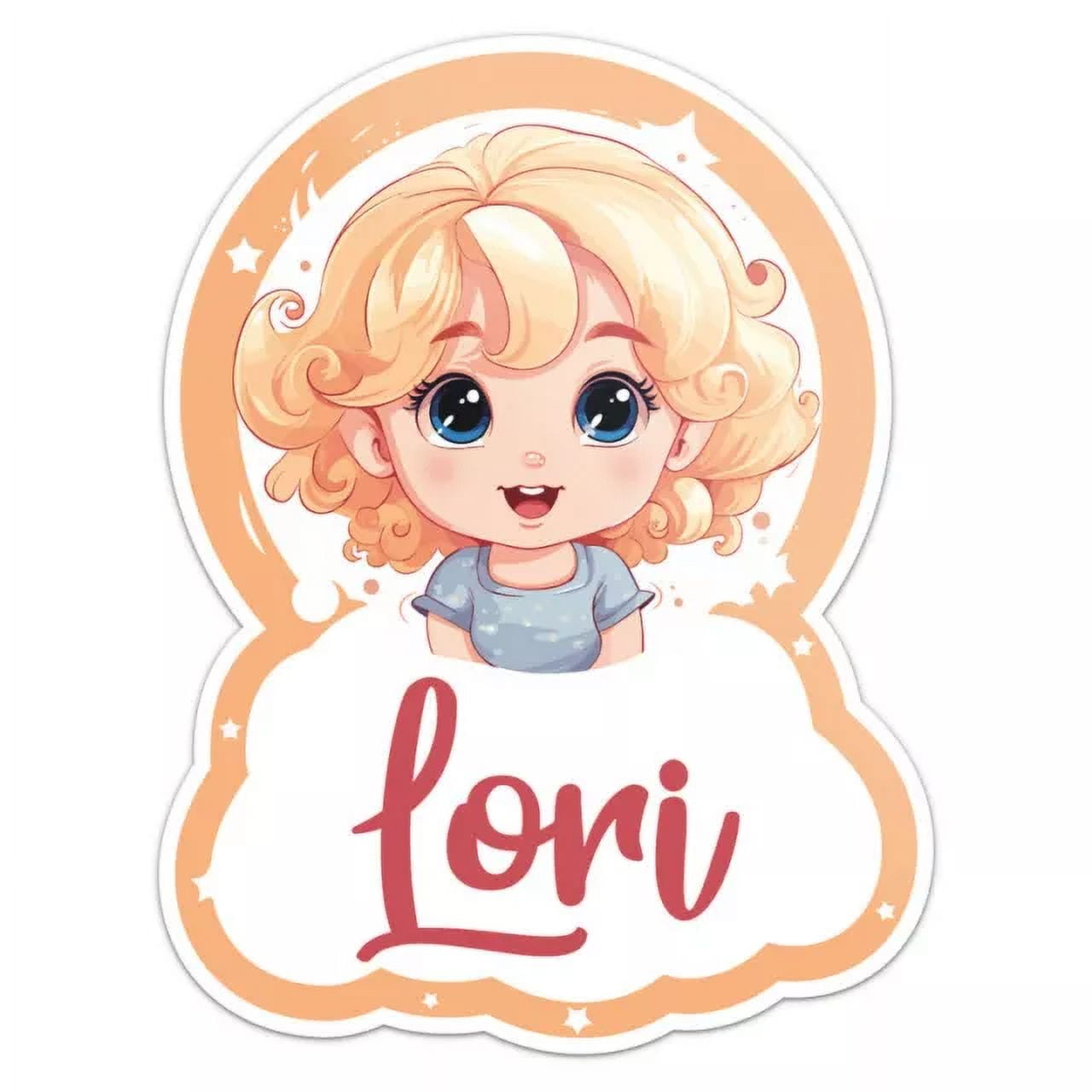Blond Baby Girl Lori Sticker Phone Decal Water Bottle Stickers Car ...