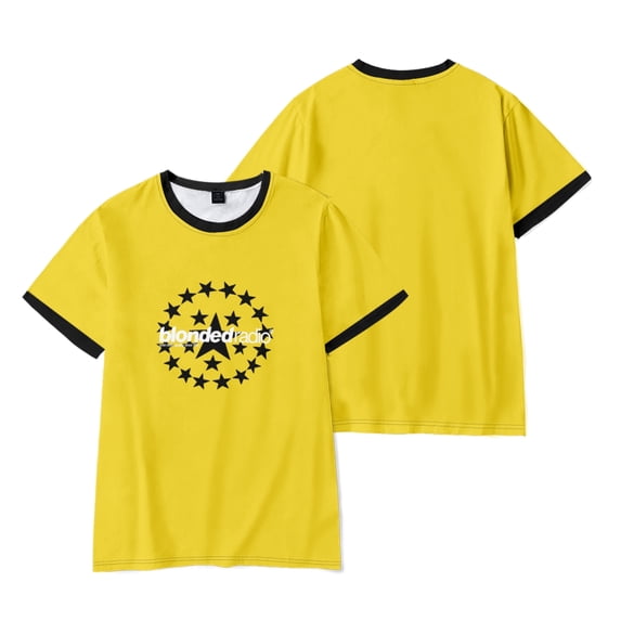 Blond Radio Star Ringer T-shirts Merch Fashion Print Top Short Sleeved ...