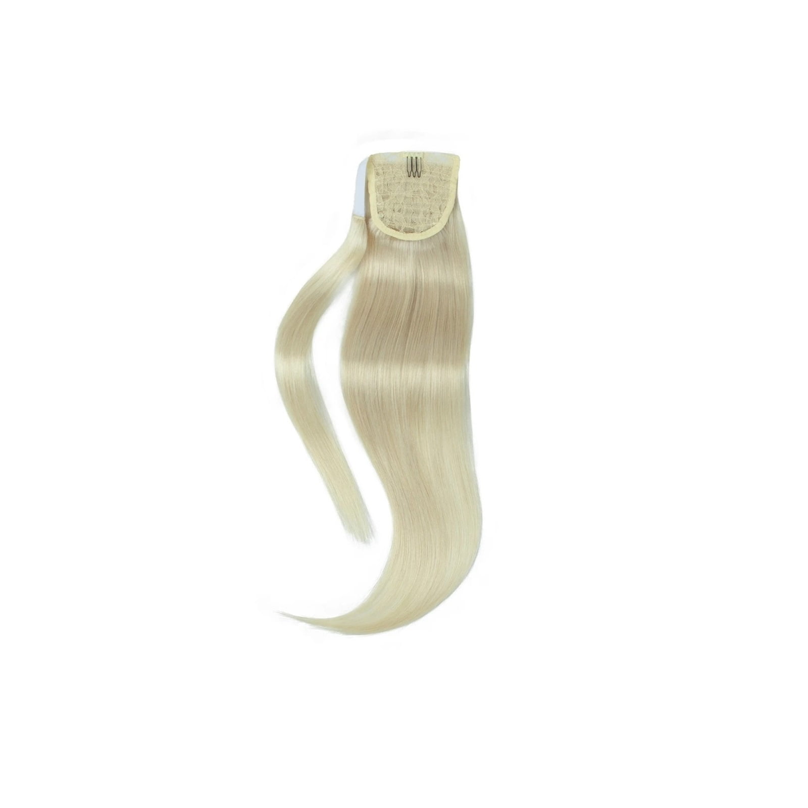 Blond Real Natural Hair Ponytail Human Hair Extensions Remy Hair Clip ...