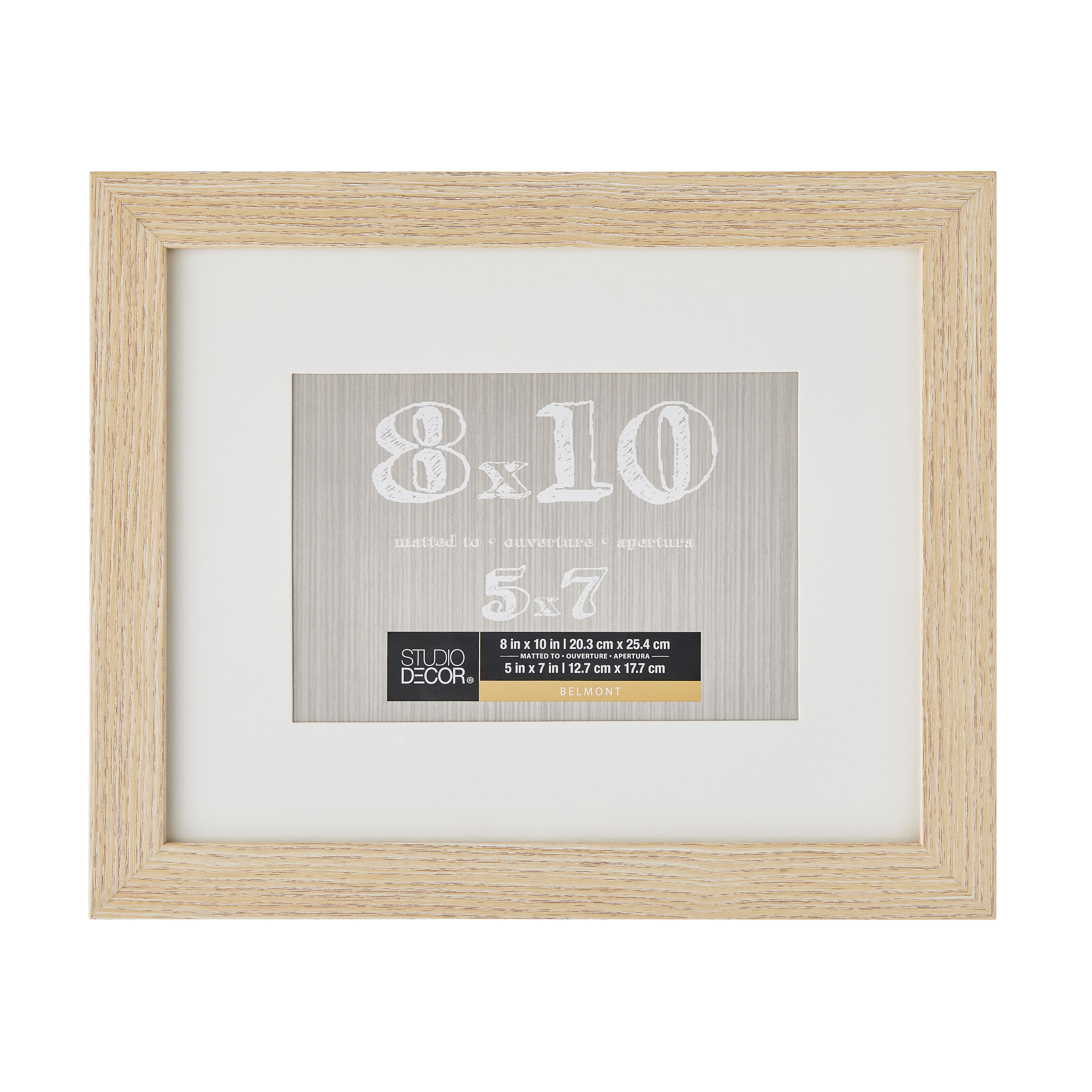8" x 10" Blonde Belmont Picture Frame with 5" x 7" Mat by Studio Décor ...