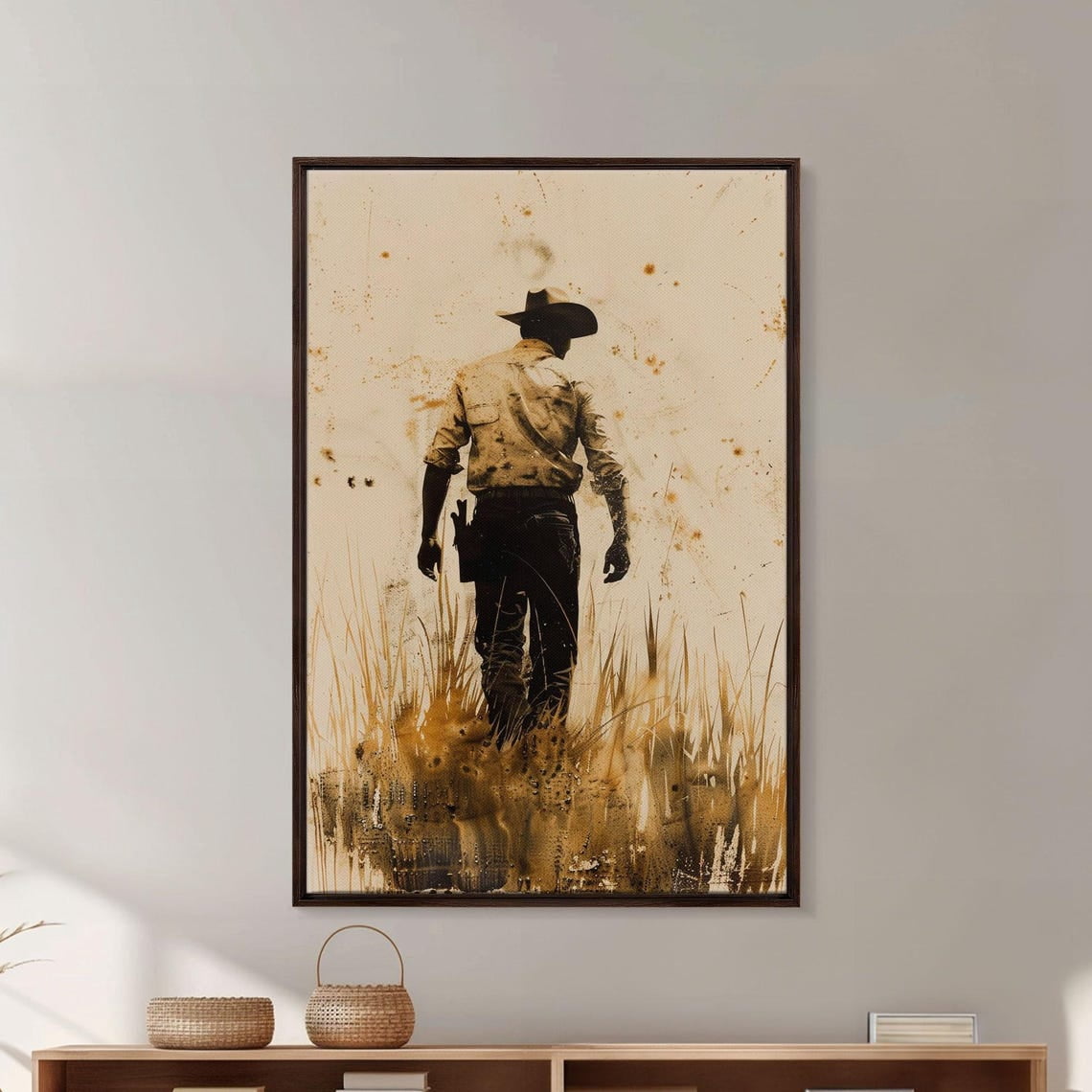 Blonde Cowgirl Vintage Western Fall Decor Wall Art Poster, Unframed ...