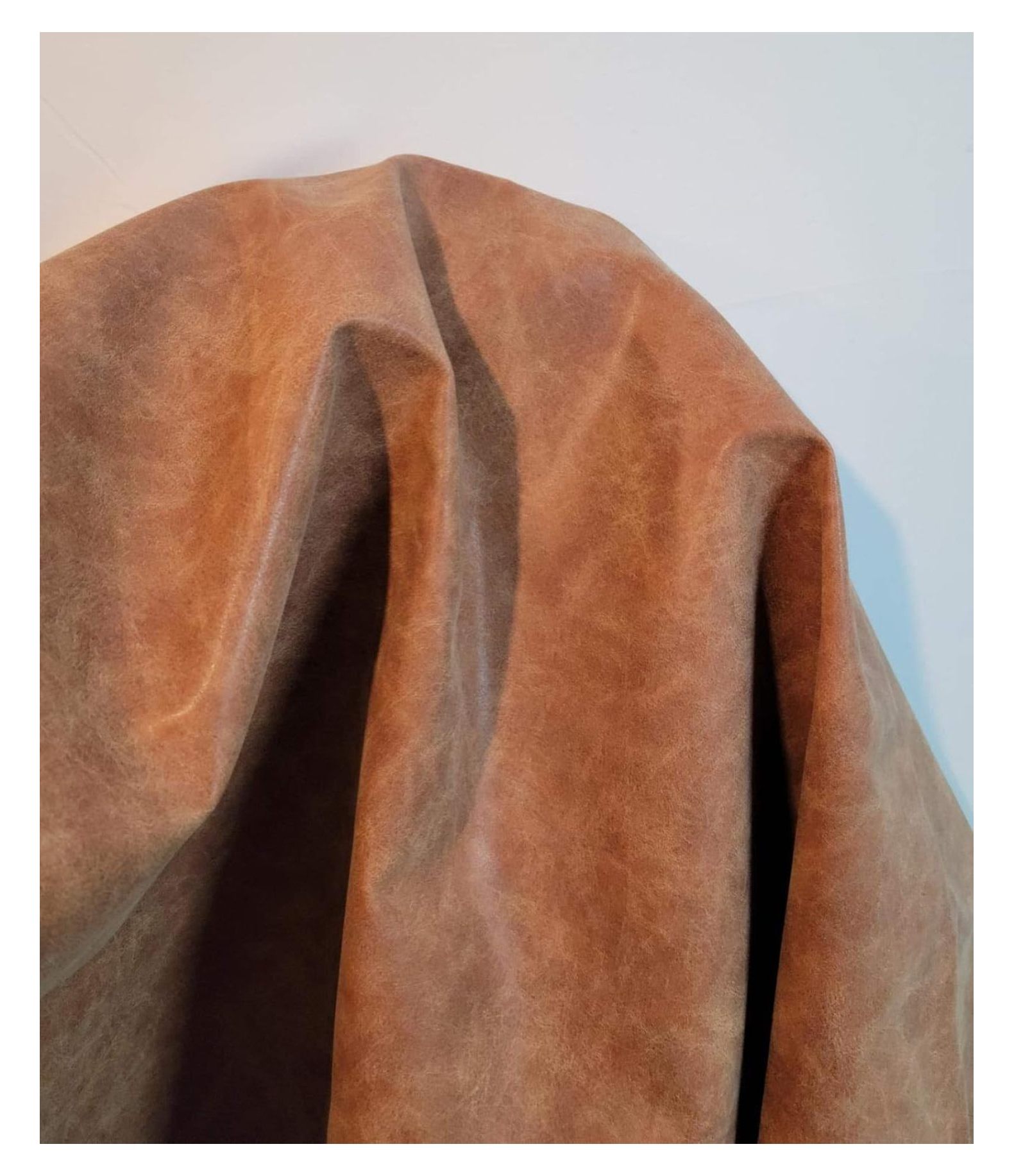 Blonde Distressed Soft Faux Leather Fabric PU (Peta Approved Vegan ...