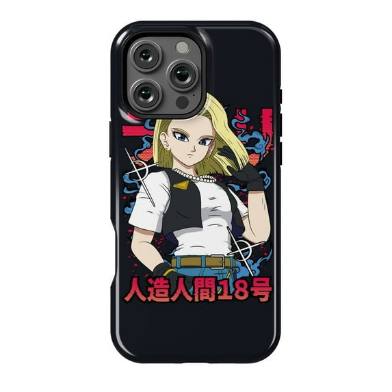 Blonde Female Cyborg Anime Character Heavy-Duty Protective Case for ...