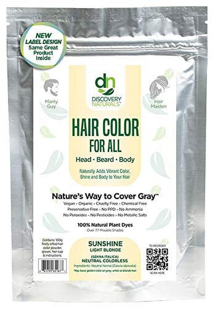 Blonde Henna Hair Color For All Kit | 100% All Natural Hair Dye & Beard ...