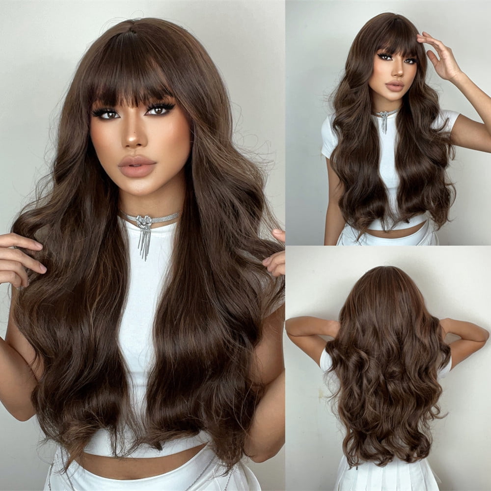 Blonde synthetic wig with straight bangs Ladies Cosplay wig High ...