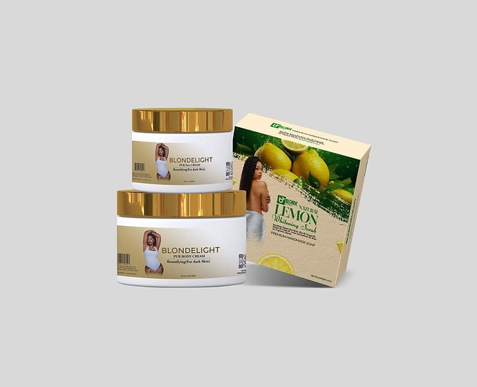 Blondelight Pure Complete Skincare Set | 2oz Face Cream, 4oz Body Cream ...