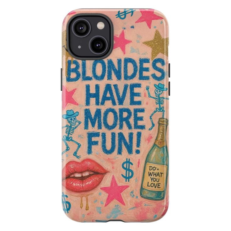 Blondes Have More Fun Phone Case, Retro Pop Art Grunge Aesthetic ...