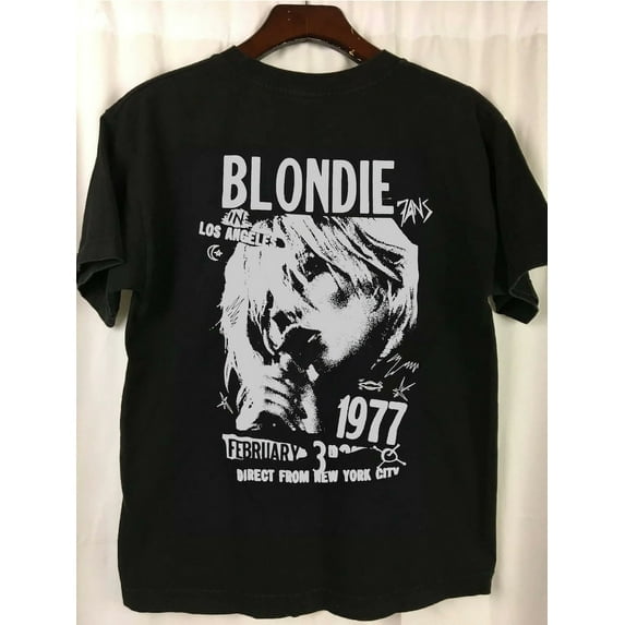 Blondie 1977 NYC Retro Concert T-Shirt – Debbie Harry Parallel Lines Vintage Tee ,Black Color ...