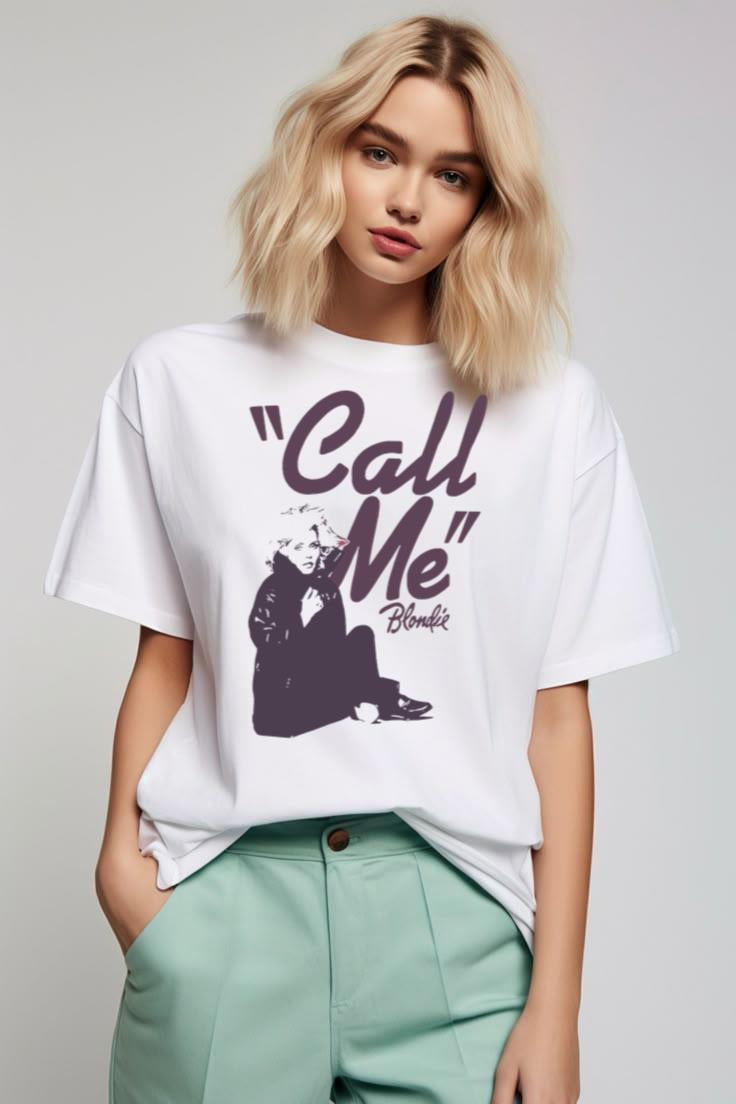Blondie Call Me Vintage Rock T-Shirt, for men & women, up to size 5XL ...