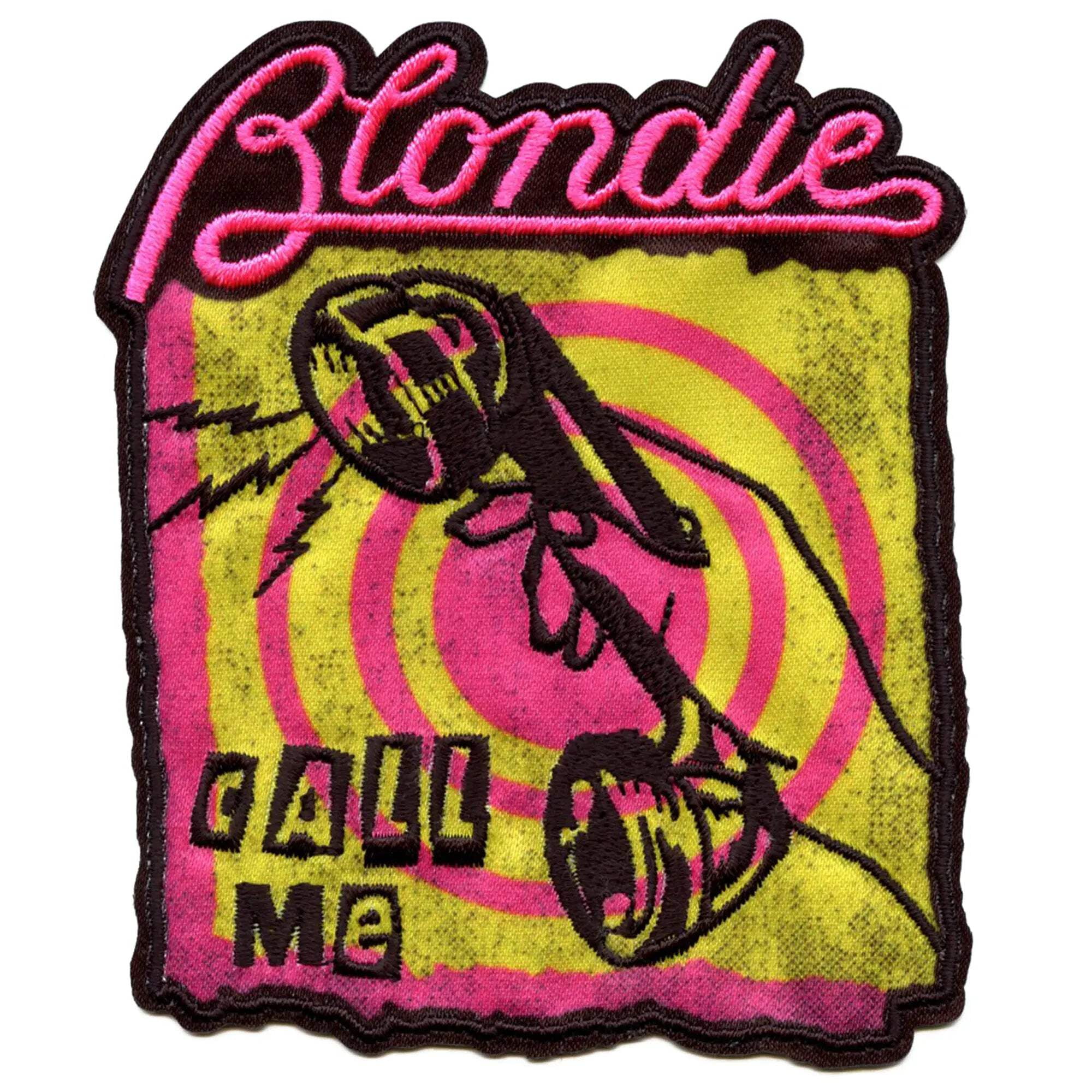 Blondie Pink Call Me Patch Women Rock Icon Embroidered Iron On ...