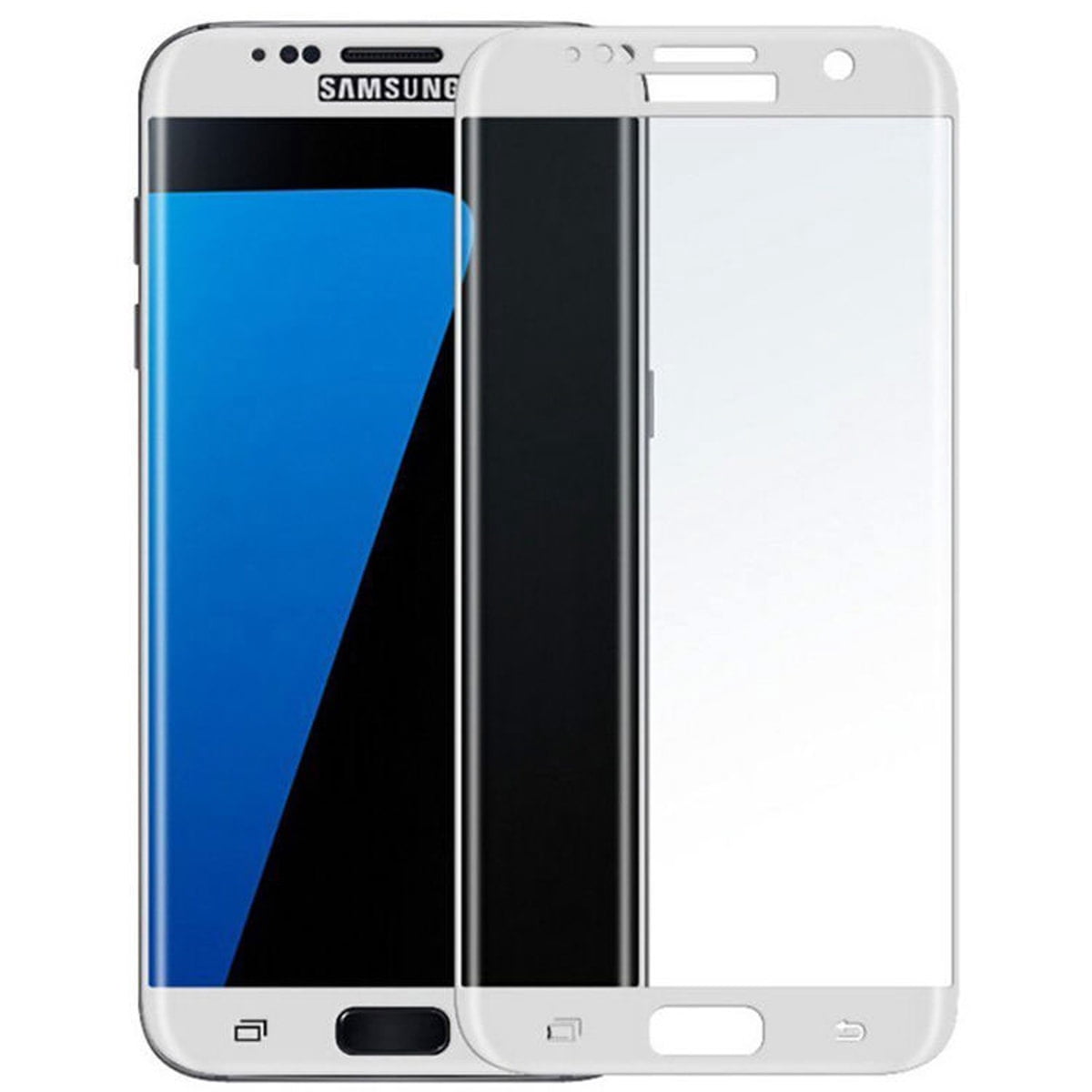 BlooPro Clear Premium Tempered Glass Screen Protector with White Rim ...