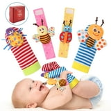 Infant Wrist Rattles Foot Finder Toy - Arm Hand Bracelet, Feet Leg ...