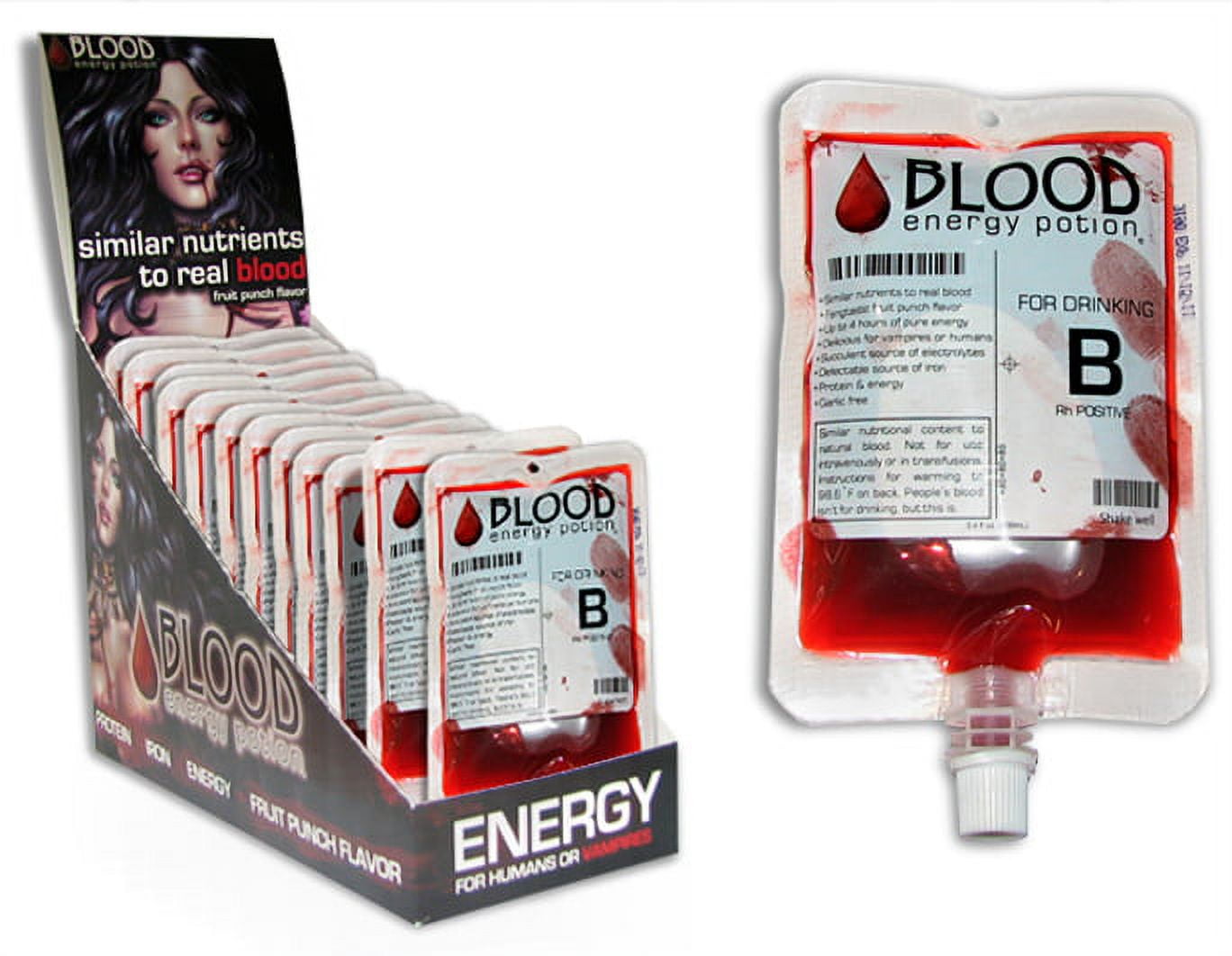 Blood Bag Candy Fruit Punch Flavored Liquid Candy (Pack of 12 ...