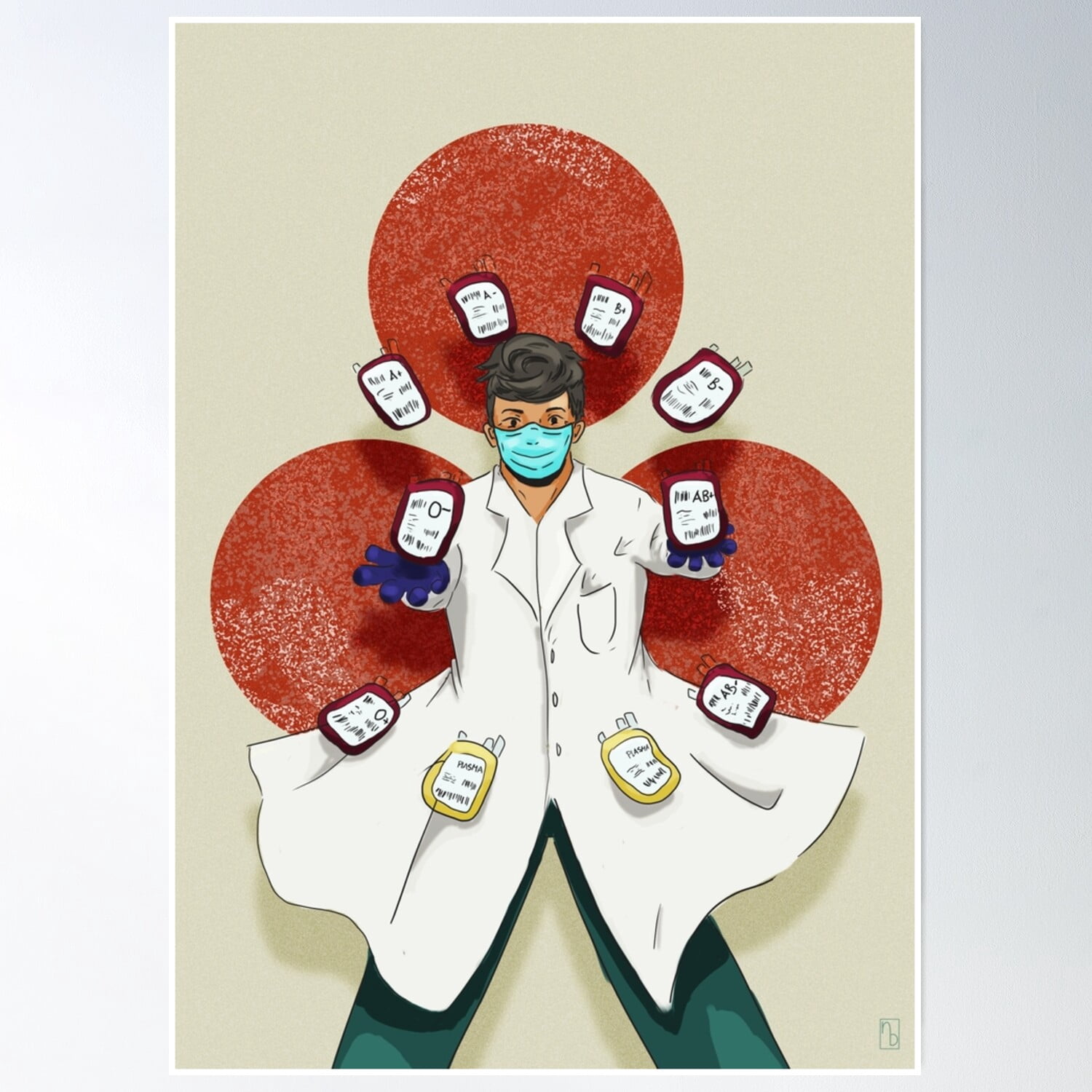 Blood Bank Poster Wall Art, Modern Wall Decor, 8x12 UNFRAMED - Walmart.com