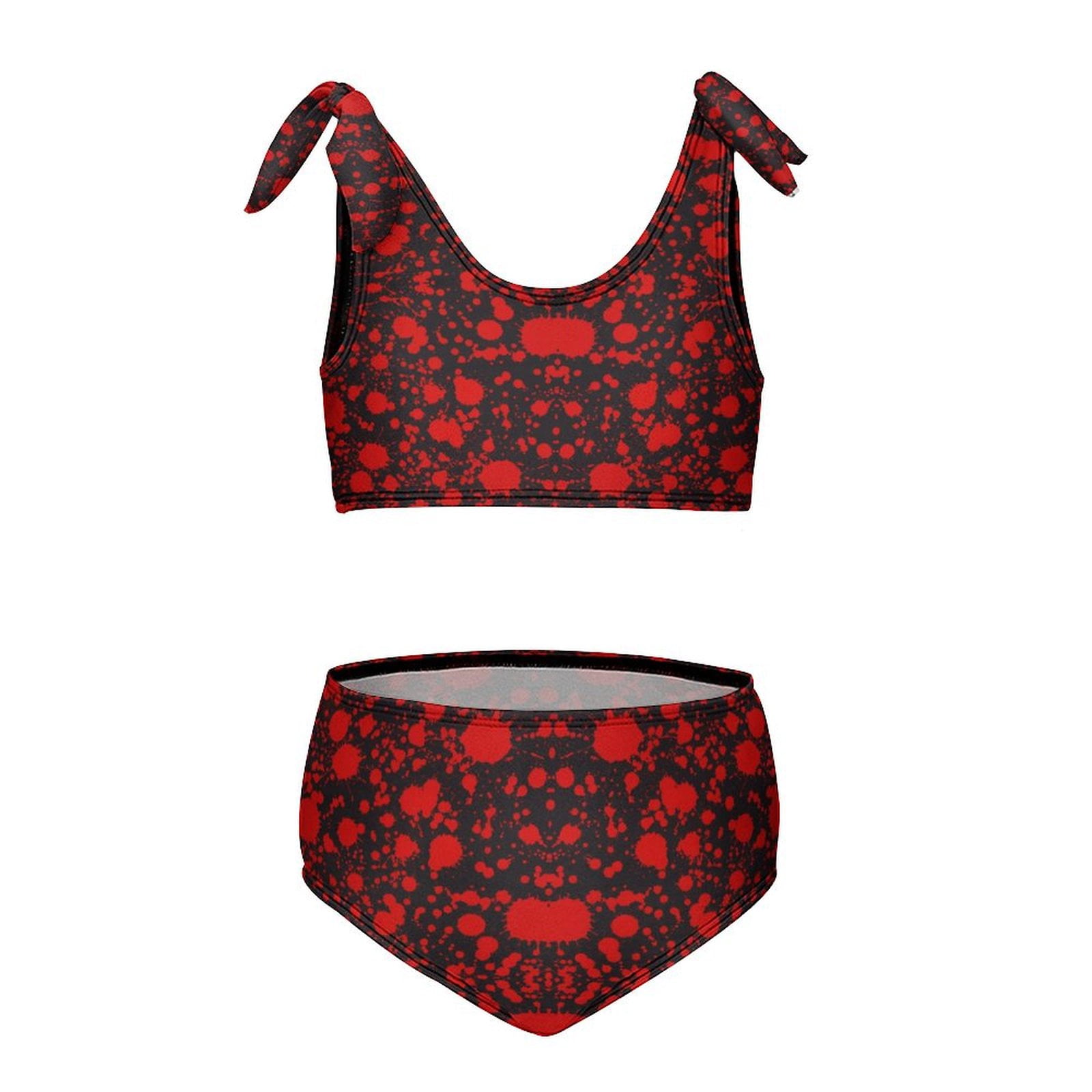 Blood Black And Red Horror Girl's 2 Piece Bikini Set Beach Sport ...