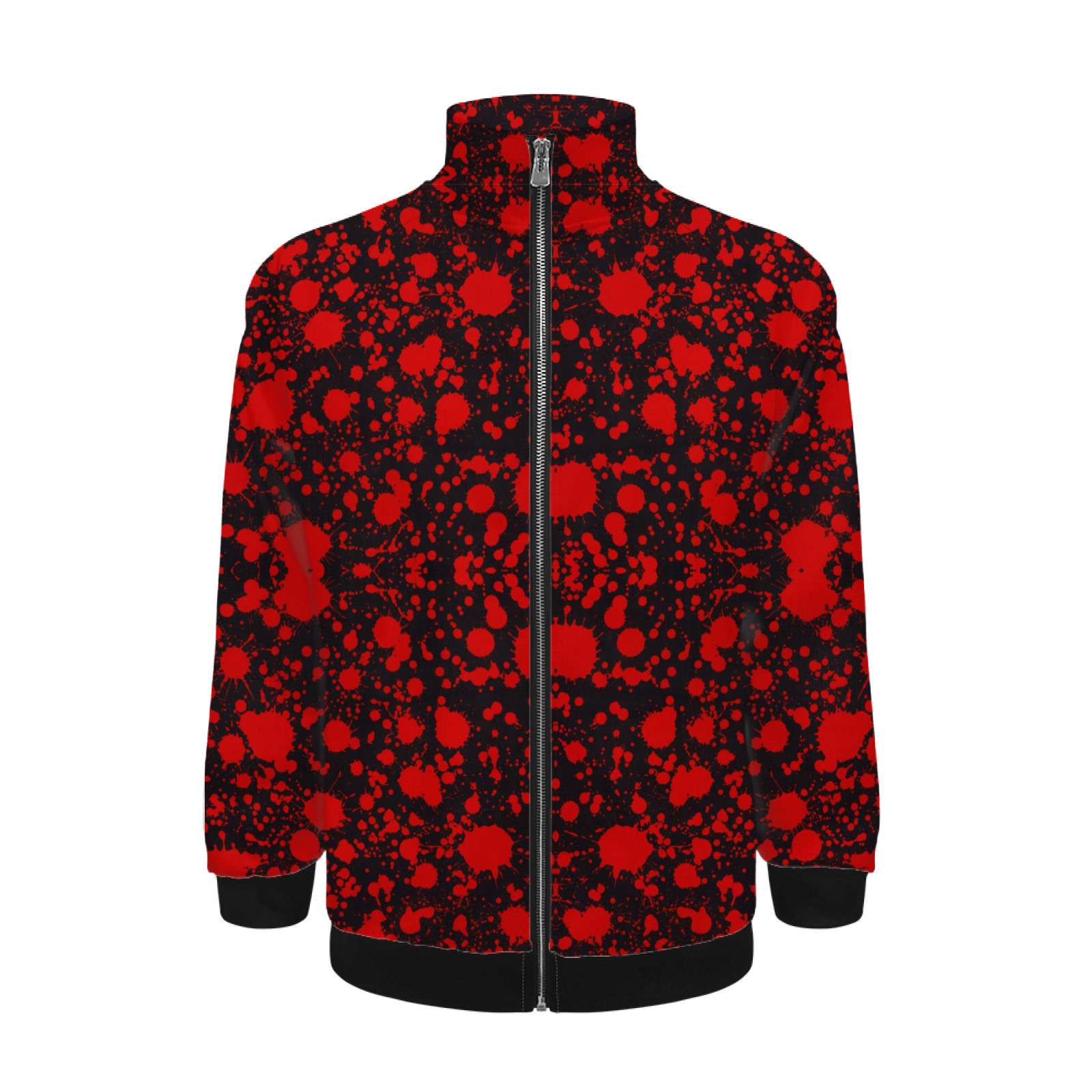 Blood Black And Red Horror Jacket Men's Street Cool Long Sleeves Coat ...