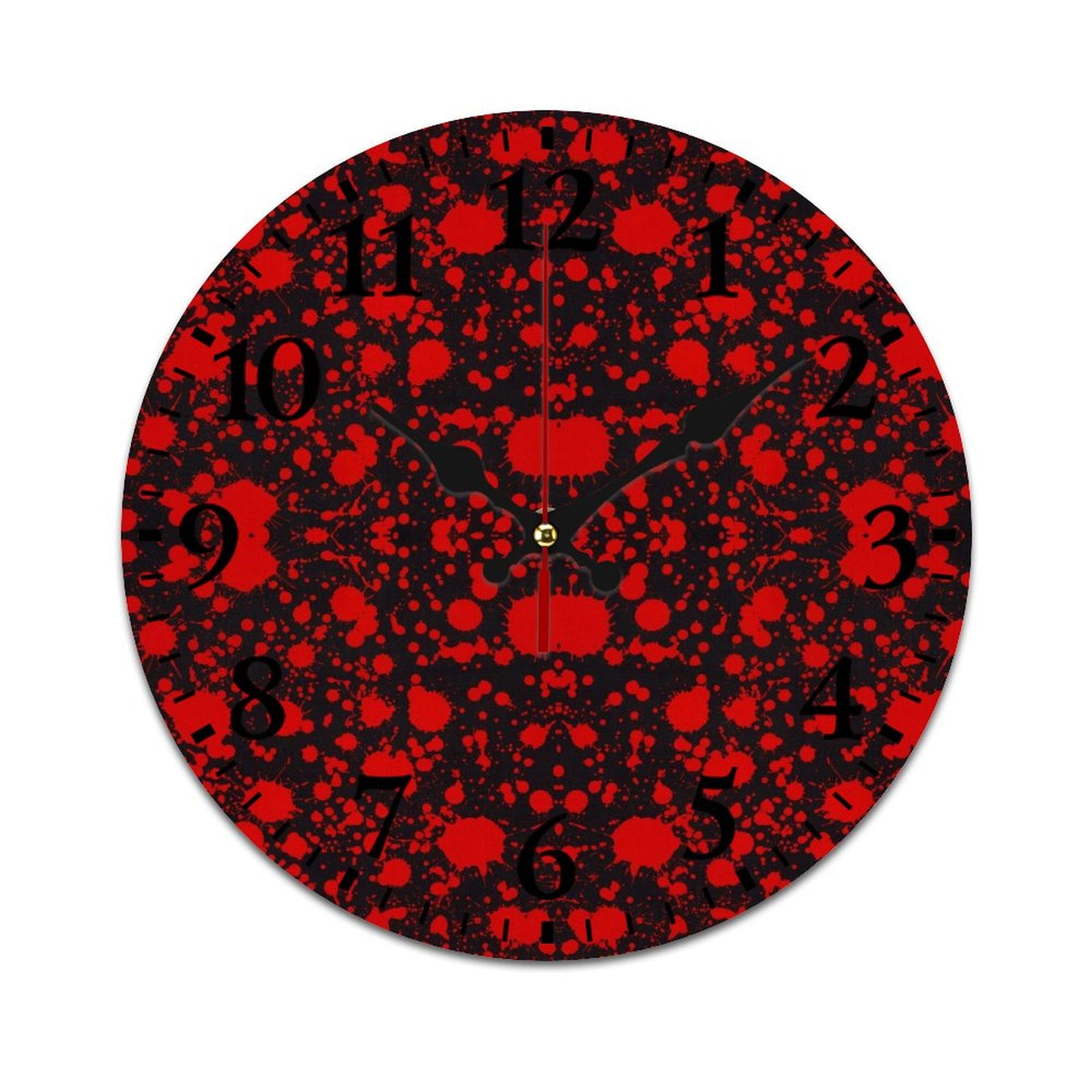 Blood Black And Red Horror Wall Clock Modern Design Clocks Wall Hanging ...