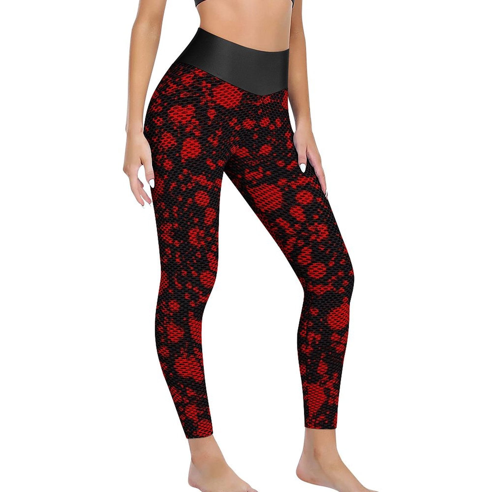 Blood Black And Red Horror Yoga Pants Women Leggings High Waist Novelty ...
