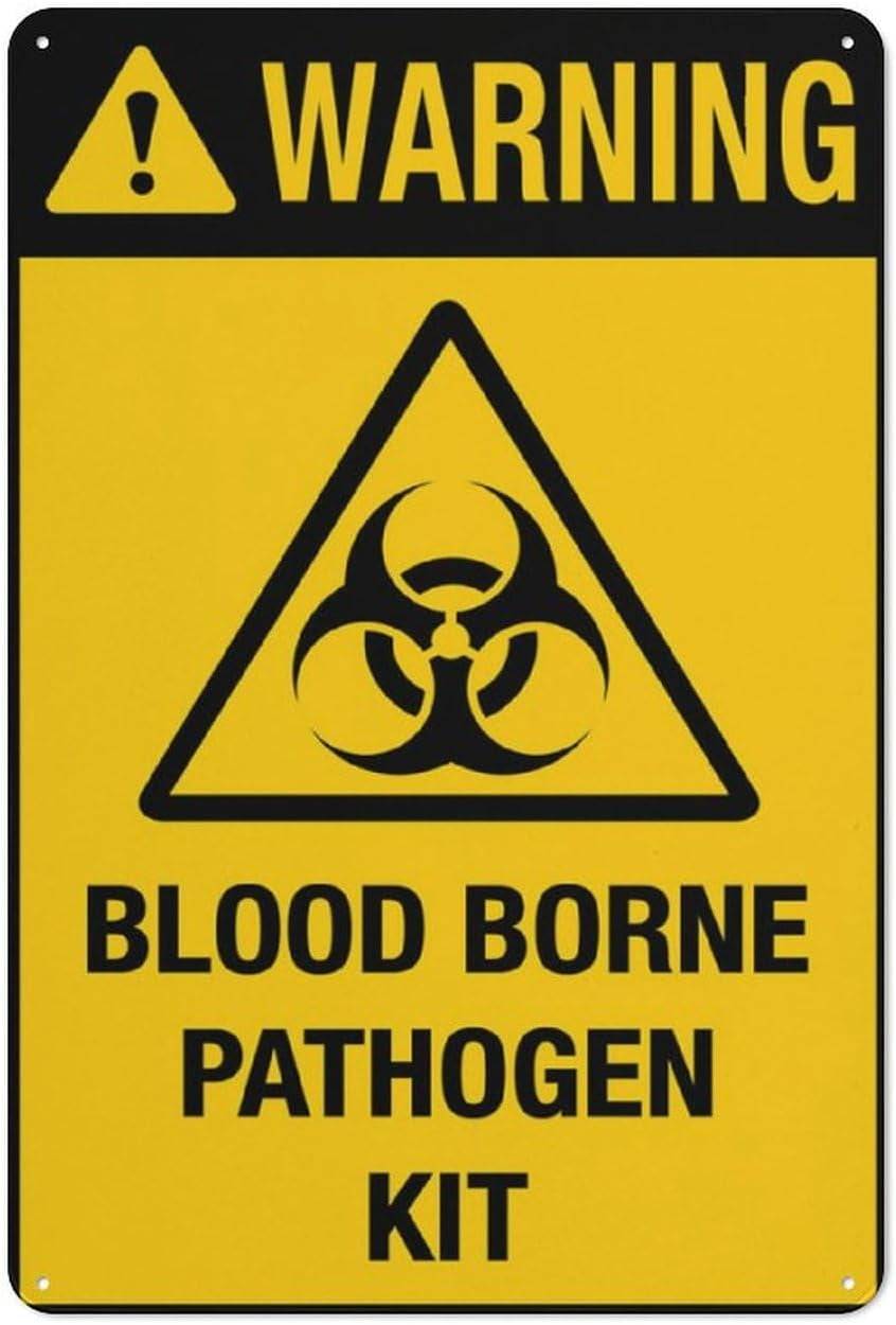 Blood Borne Pathogen Kit Sign Aluminum sign Warning Sign Security Sign ...
