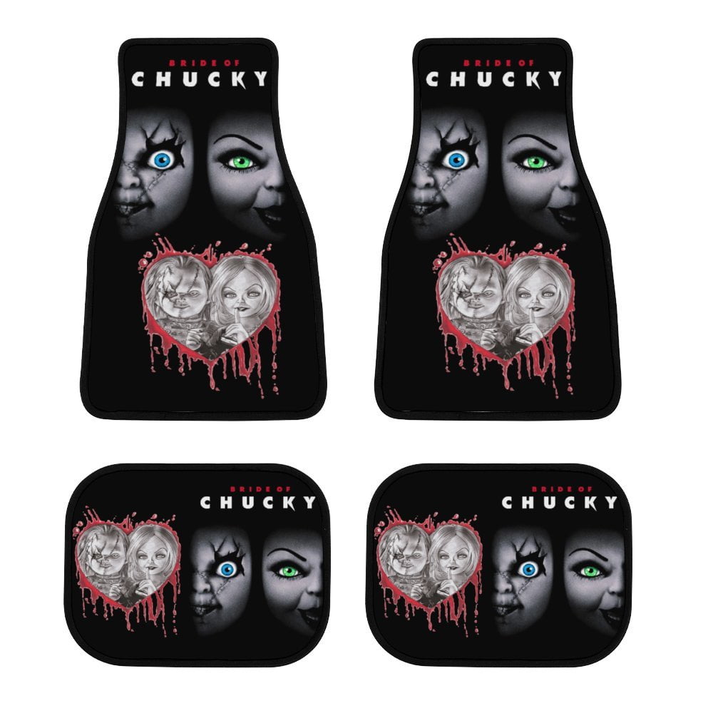Blood Bride Of Chucky Car Floor Mat Set 4-Piece Front/Rear Auto Foot ...