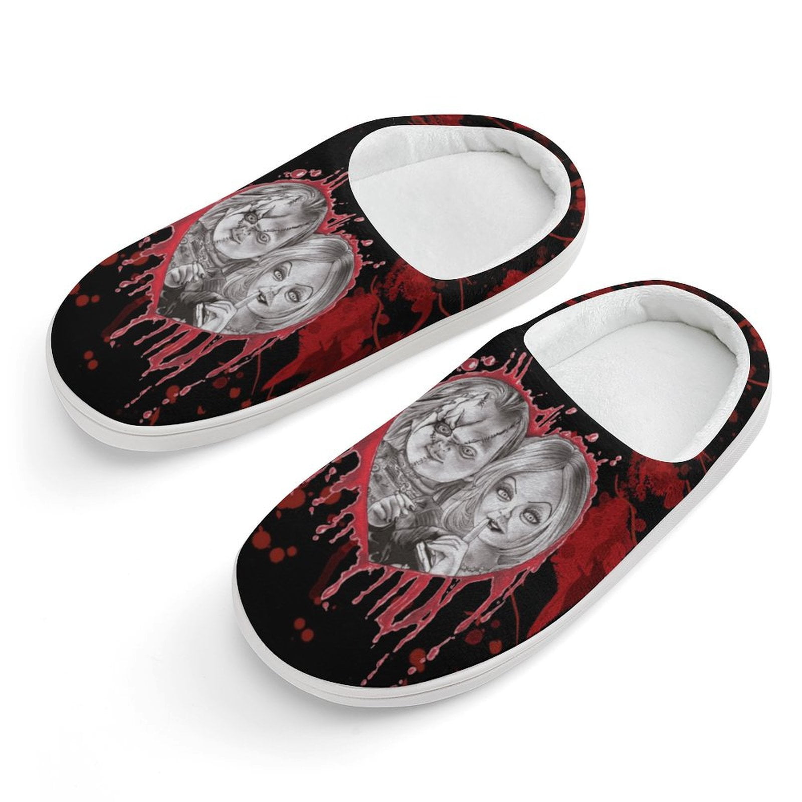 Blood Bride Of Chucky Cotton Slippers For Kids Winter Warm Soft Plush ...
