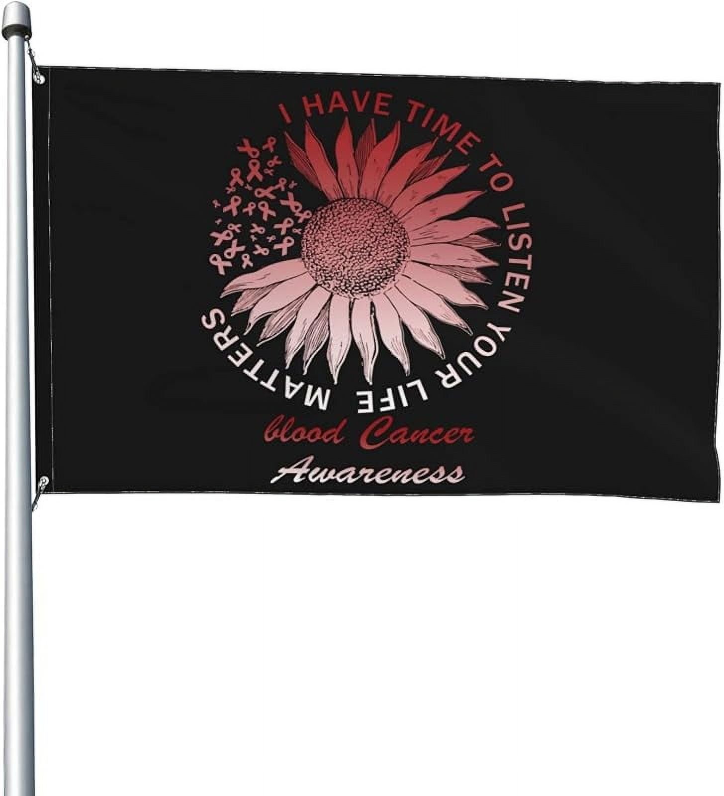 Blood Cancer Awareness Flags 4x6 Ft Banner Patio Lawn & Garden Outdoor ...