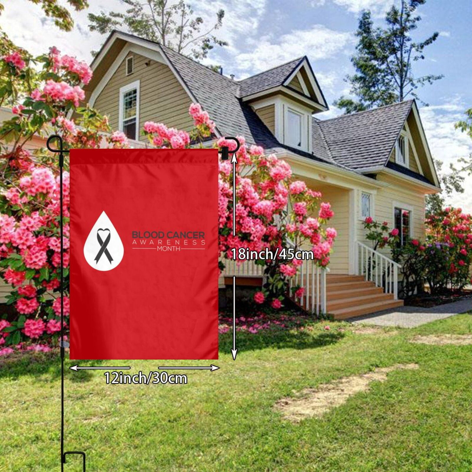 Blood Cancer Awareness Month Garden Flag Double Sided Yard Banner Flags ...