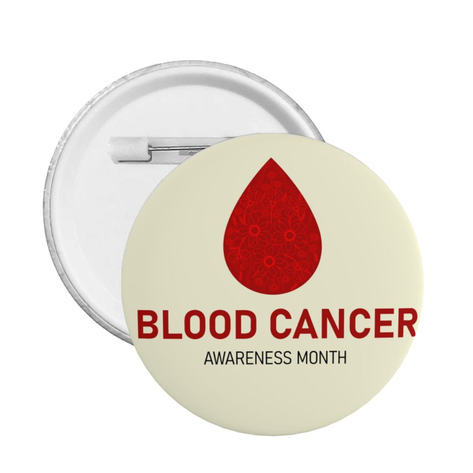 Blood Cancer Awareness Month Pin Button Badge, Personalised Button ...