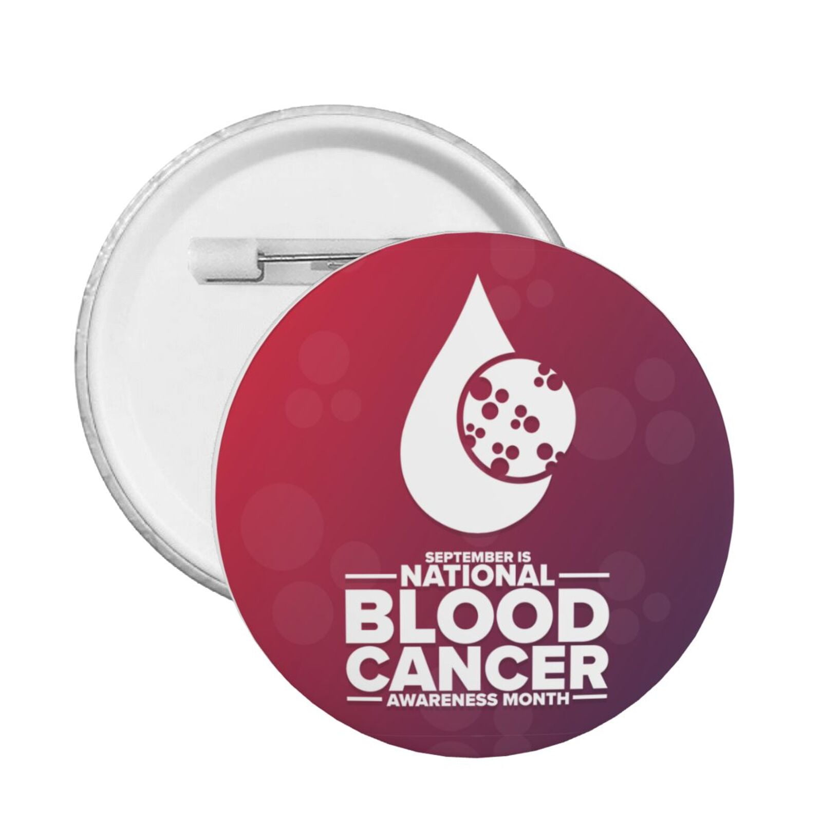 Blood Cancer Awareness Month Pin Button Badge, Personalised Button ...