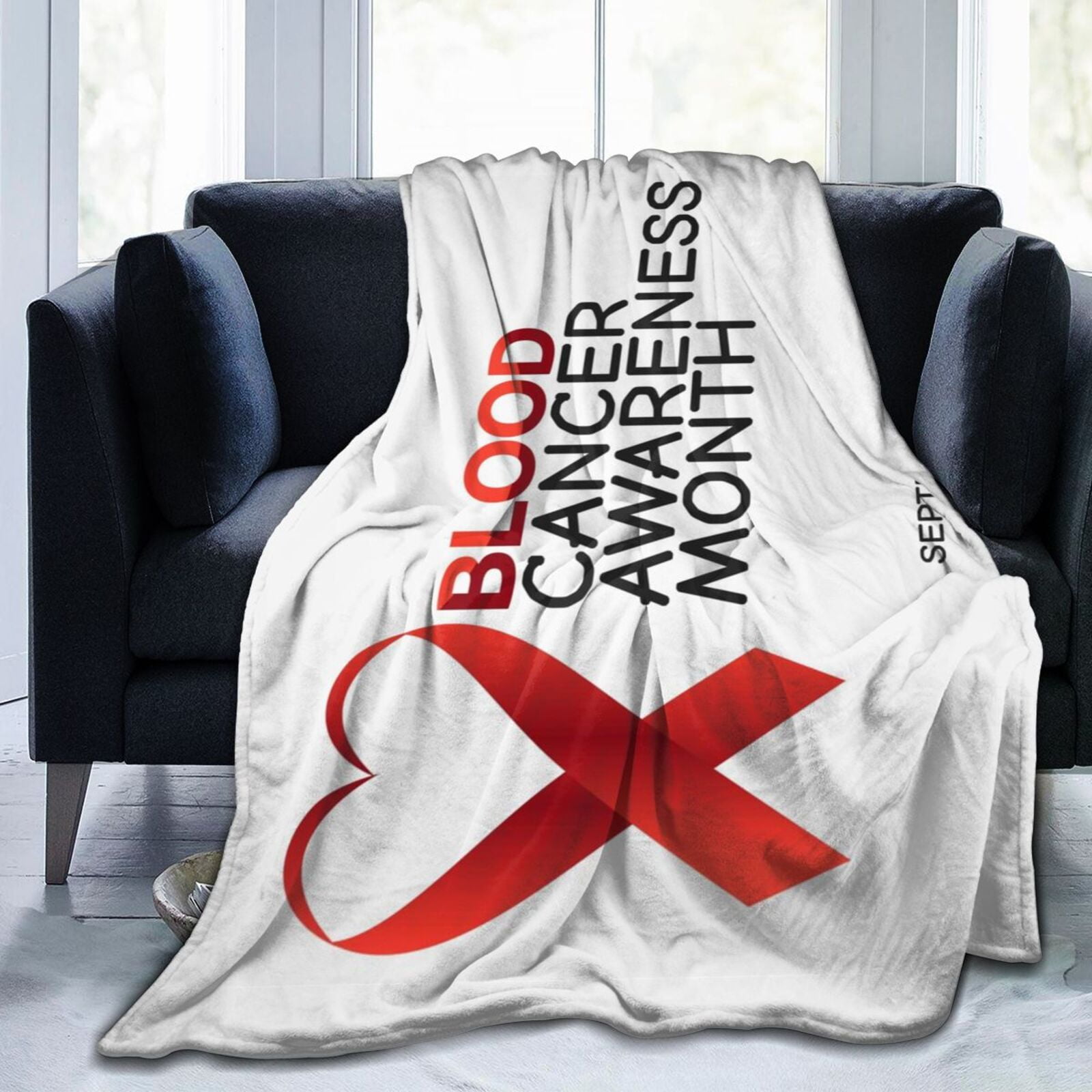 Blood Cancer Awareness Month Throw Blanket Soft Cozy Warm Durable Fuzzy ...