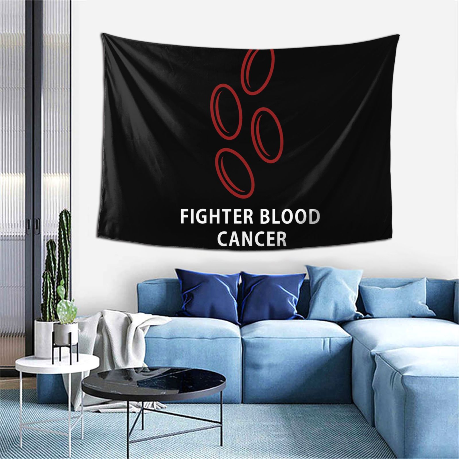 Blood Cancer Awareness Tapestry for Bedroom Aesthetic Wall Hanging ...