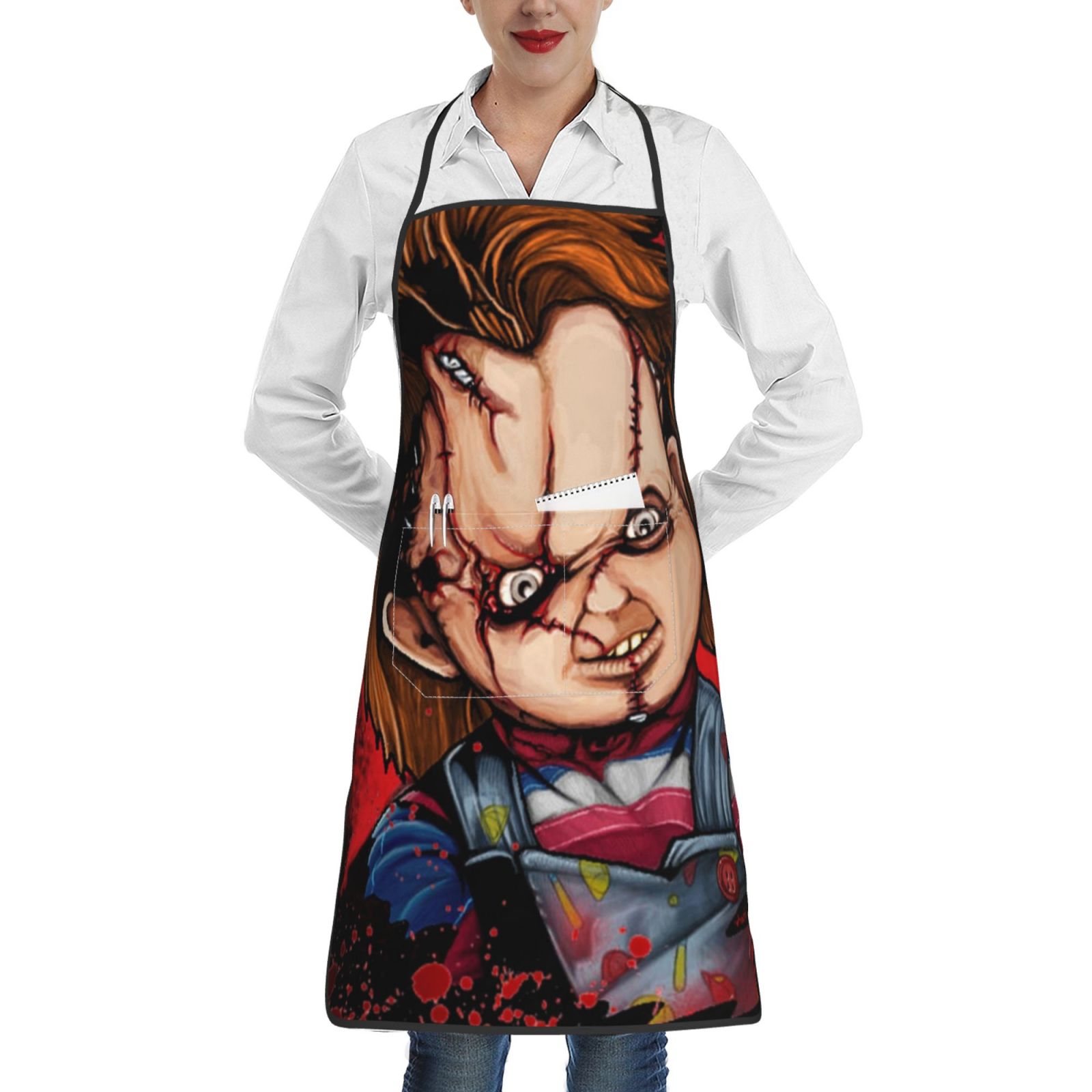 Blood Chucky Film Waterproof Apron Home Decor Kitchen Fashion Apron For ...