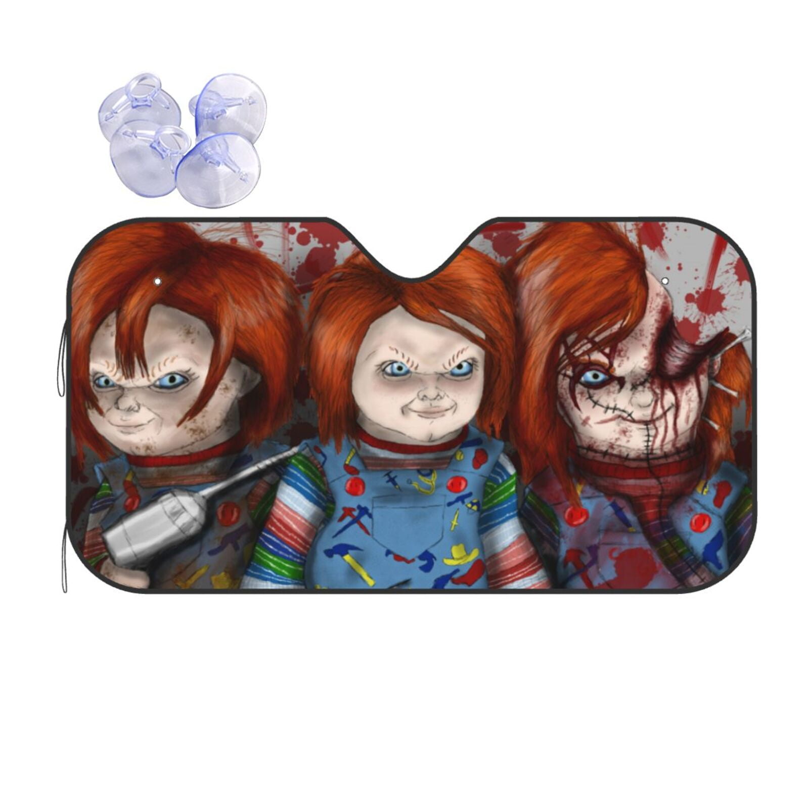 Blood Chucky Horror Car Windshield Sunshade Blocks UV Rays&Keeps ...