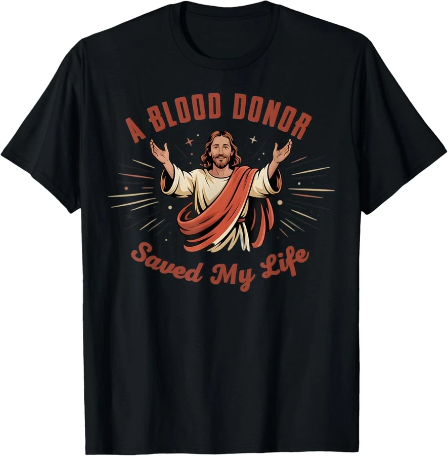 Blood Donor Christ Crew Donation Saves Lives Faith Graphic Style Tee ...