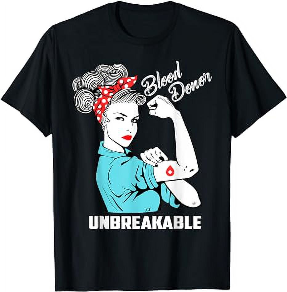 Blood Donor Unbreakable T-Shirt Blood Donation Awareness - Walmart.com