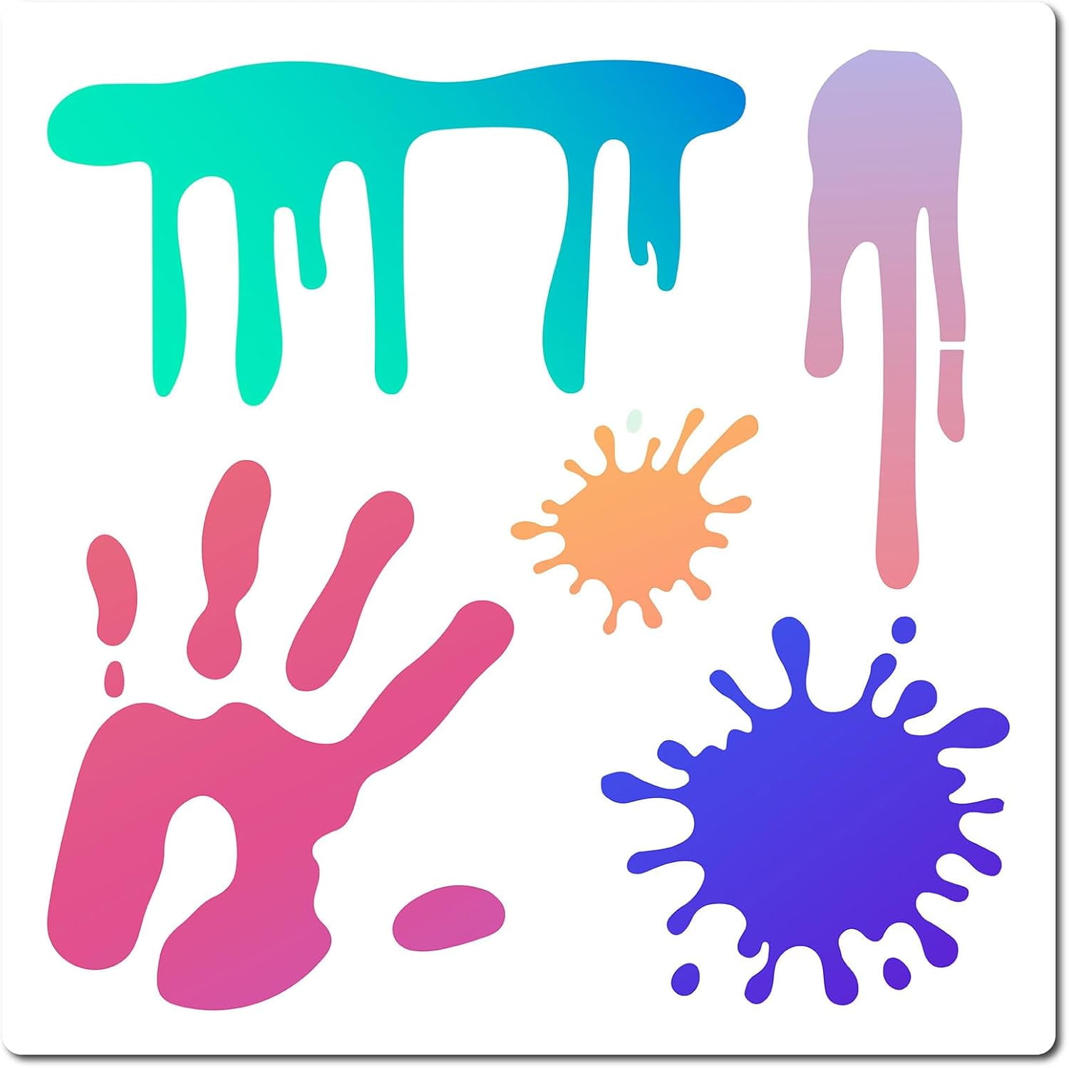 Blood Dripping Stencil 30×30CM Stain and Splatter Stencils Halloween ...