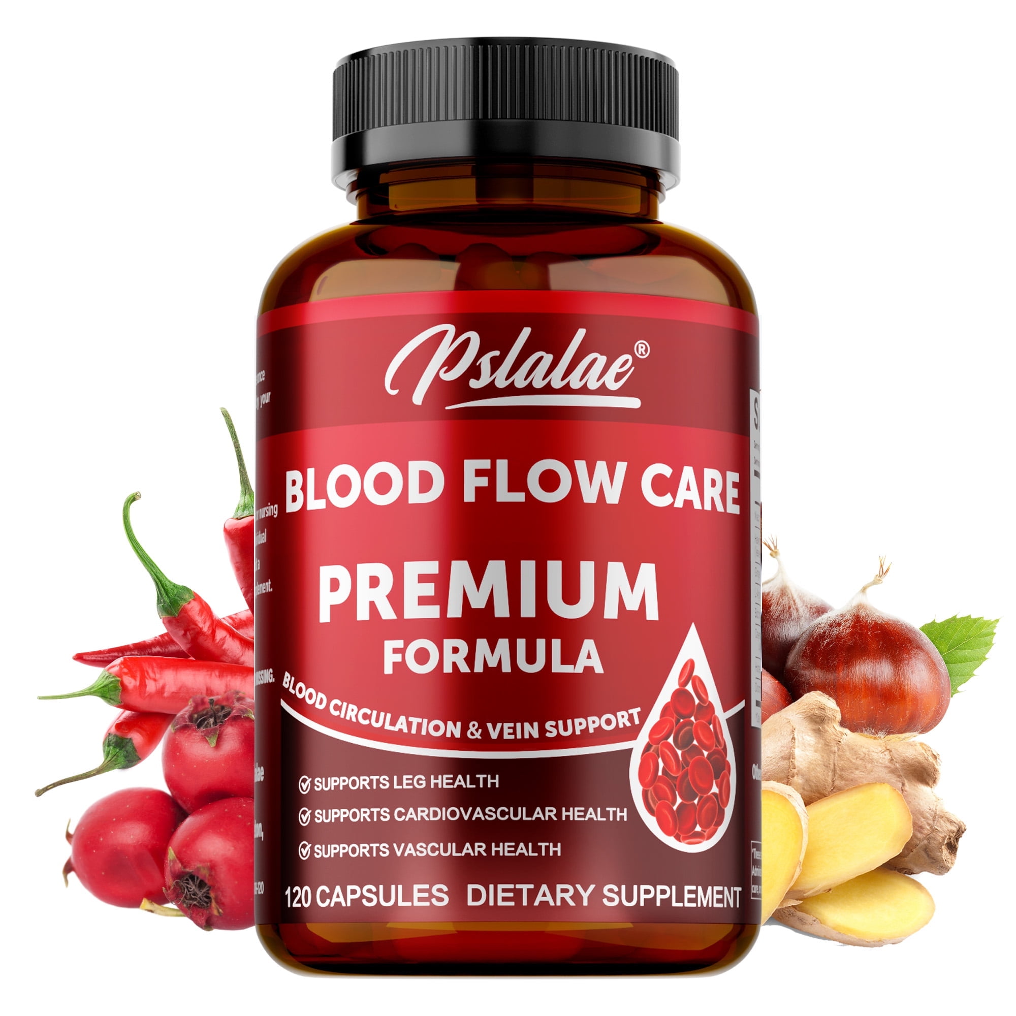 Blood Flow Care - with Hawthorn, Cayenne Pepper, Supports ...