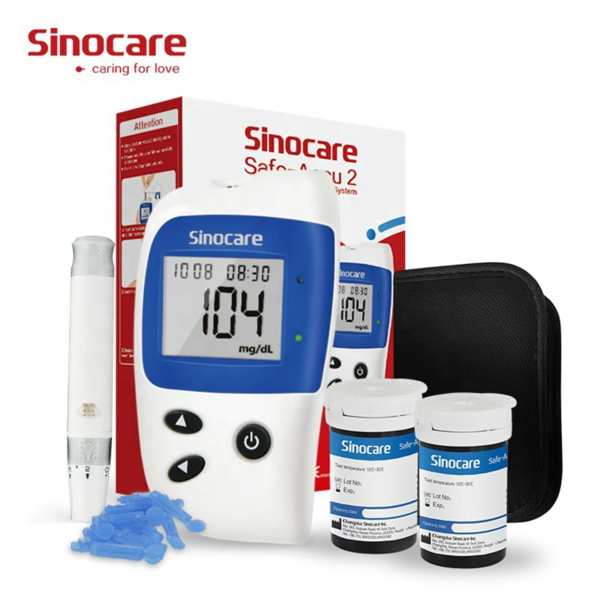 Blood Glucose Monitor Kit 50 Lancets,No Coding Diabetes Home Test Kit ...