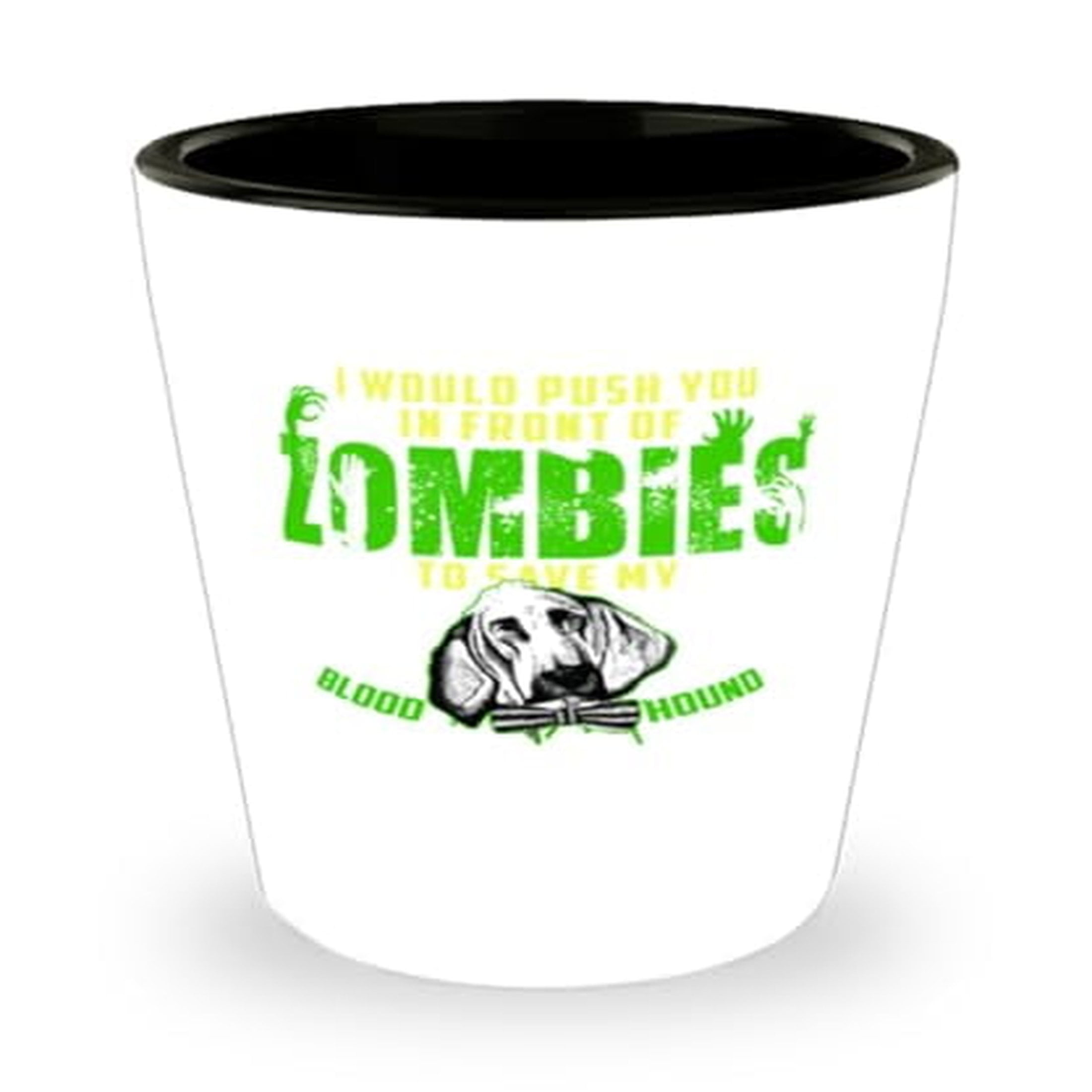 Zombie-Themed Bloodhound Shot Glass, Unique Dog Lover Gift, Cool Mini ...