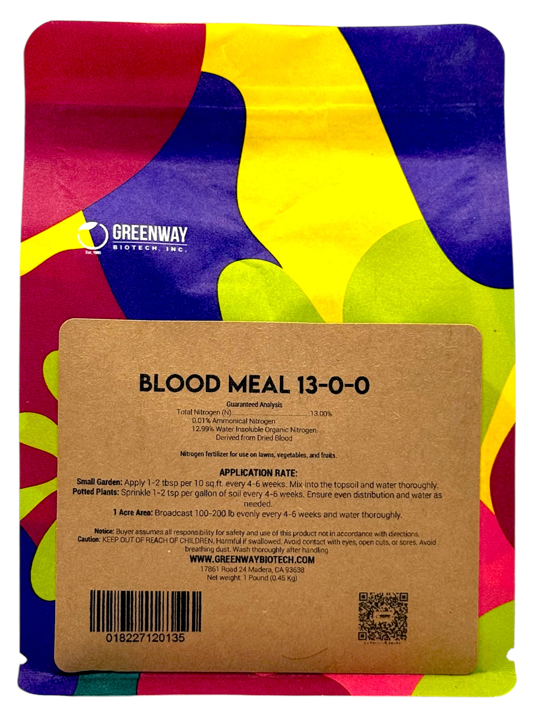 Blood Meal Fertilizer 13-0-0 - Organic Nitrogen Fertilizer - 1 Pound ...