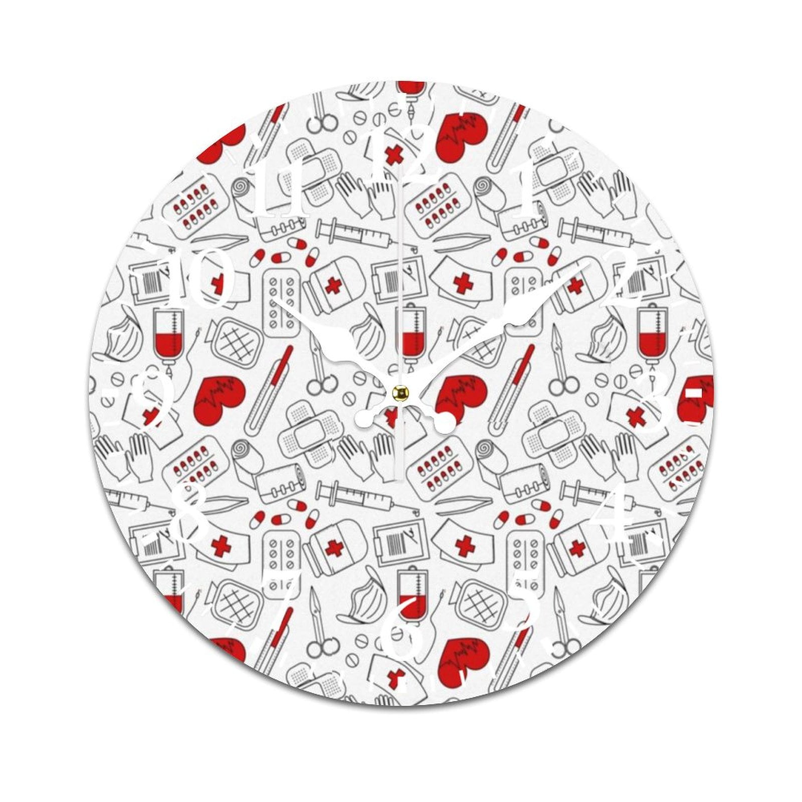 Blood Medical Equipment Pattern Wall Clock Modern Design Clocks Wall ...