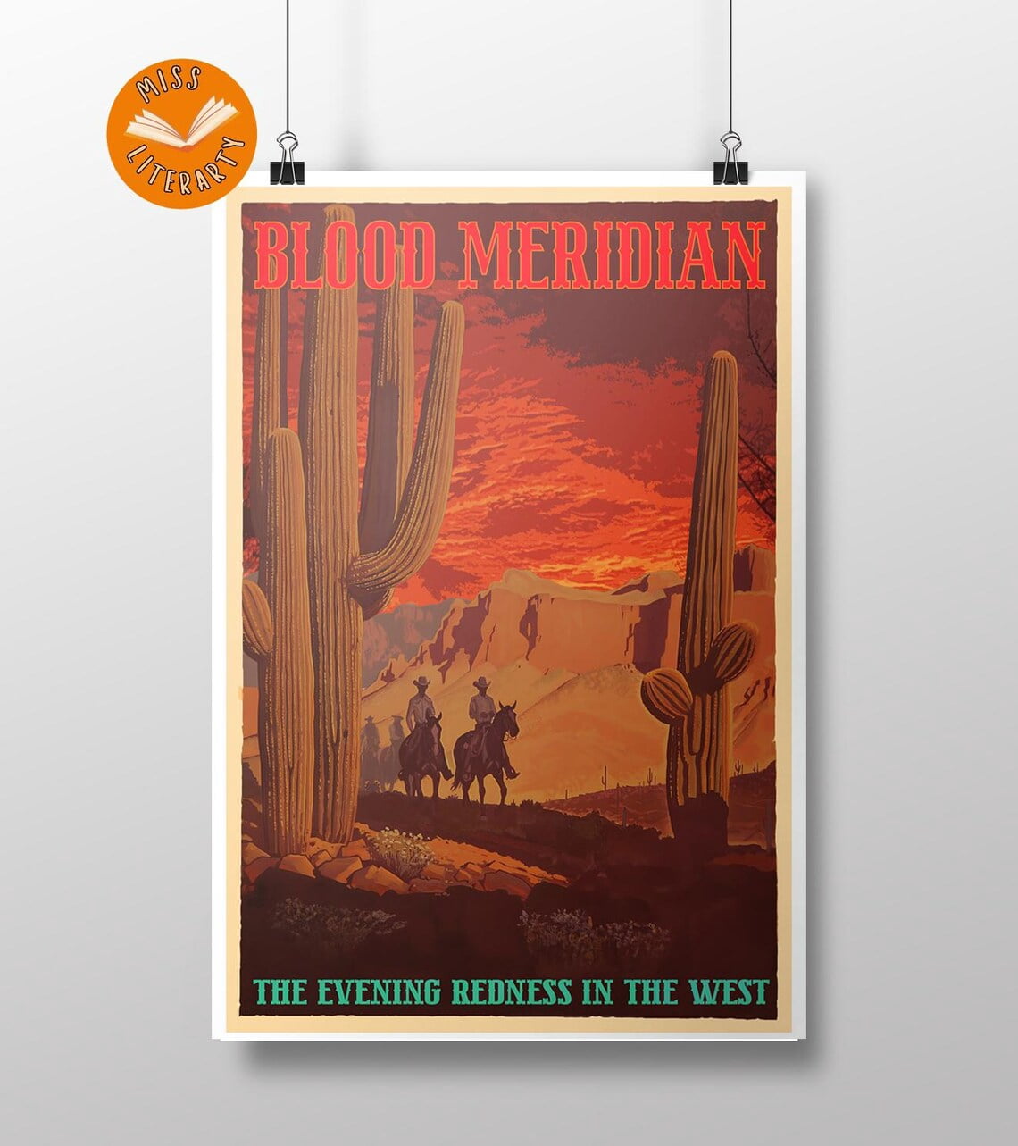 Blood Meridian Poster, Cormac Mccarthy Literary Art, Unframed Paper ...