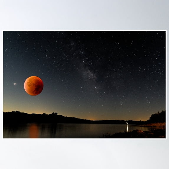 Blood Moon Castelo De Vide Wall Art, Poster Home Decor, Poster Only ...