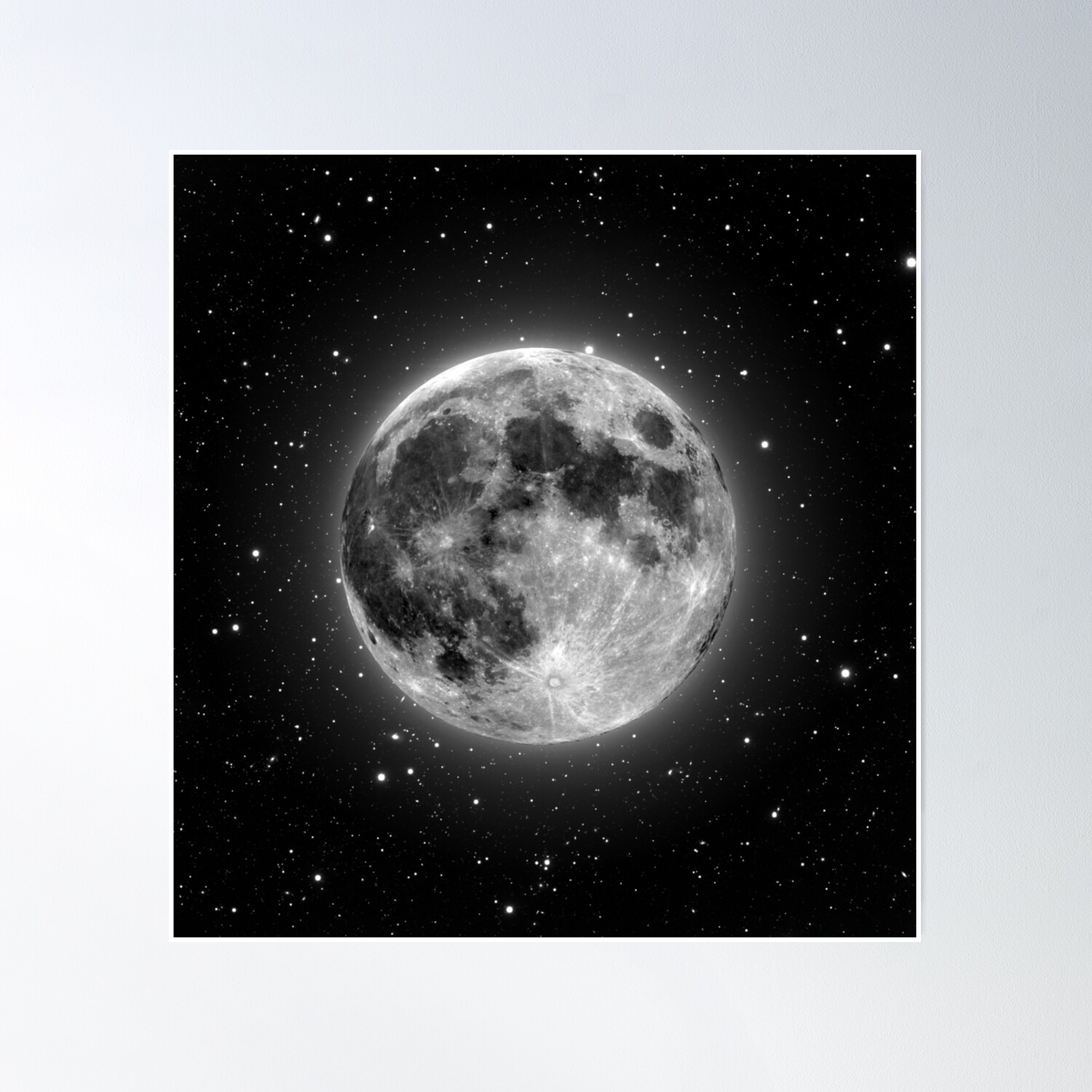 Blood Moon Lunar Space Eclipse In The Night Sky Poster Wall Art, Modern ...