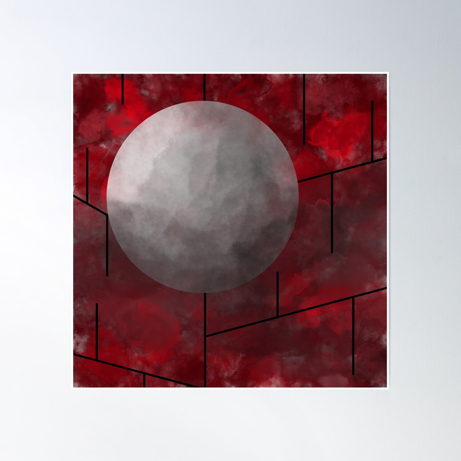 Blood Moon Poster Wall Art, Modern Wall Decor, 30x30 UNFRAMED - Walmart.com