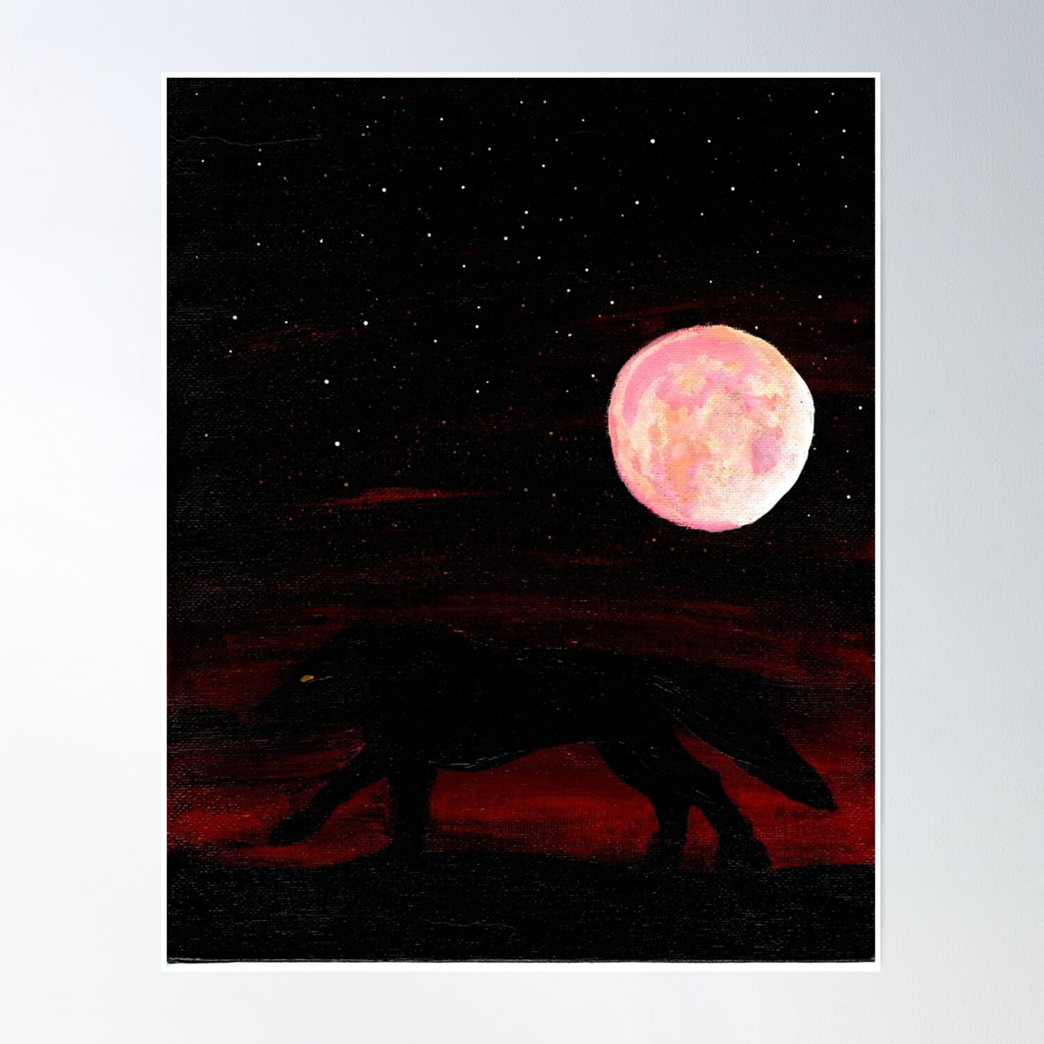 Blood Moon Poster Wall Art, Modern Wall Decor, 8x12 UNFRAMED - Walmart.com