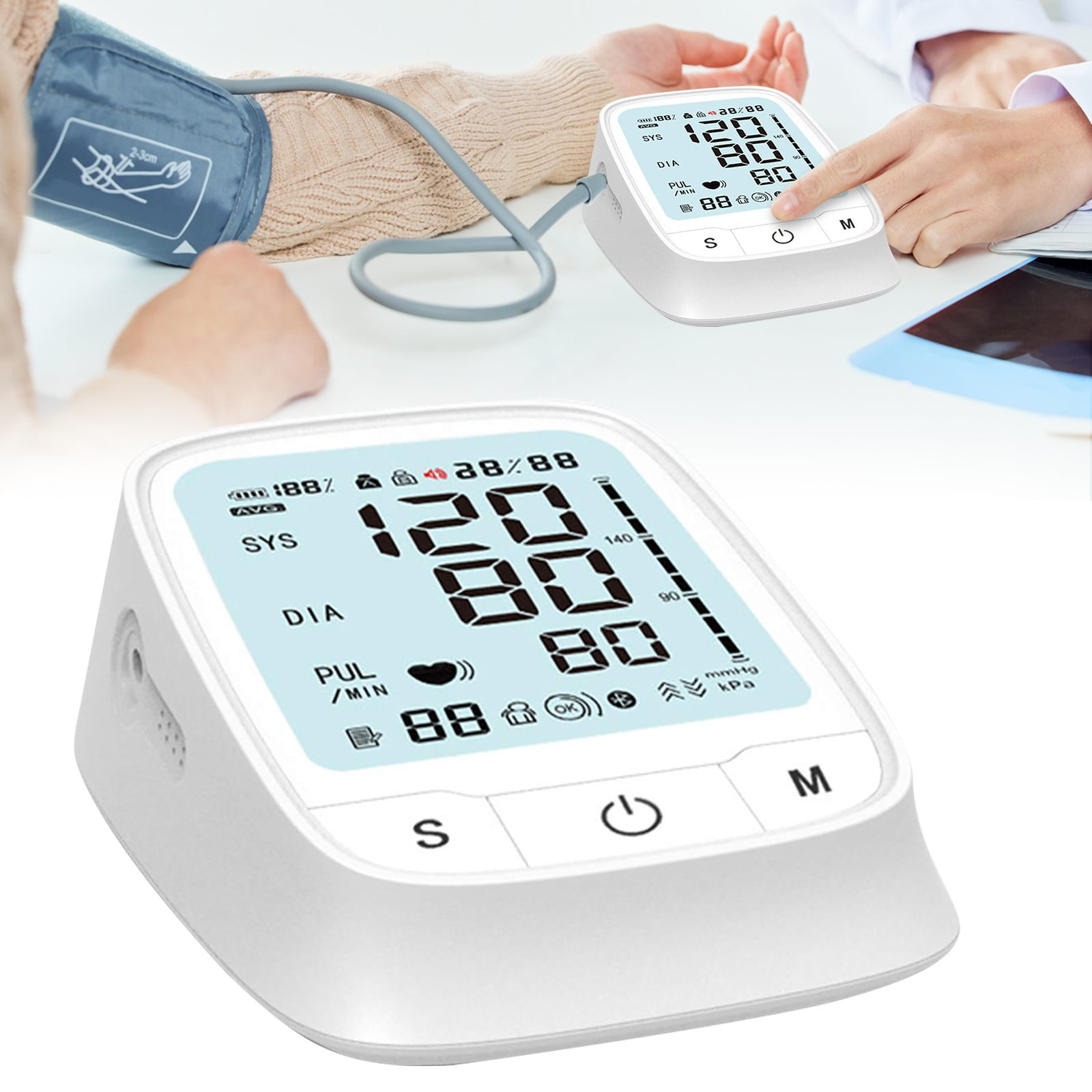 Blood-Pressure Monitor - 99 Sets Of Memory Storage Easyreviewing And ...