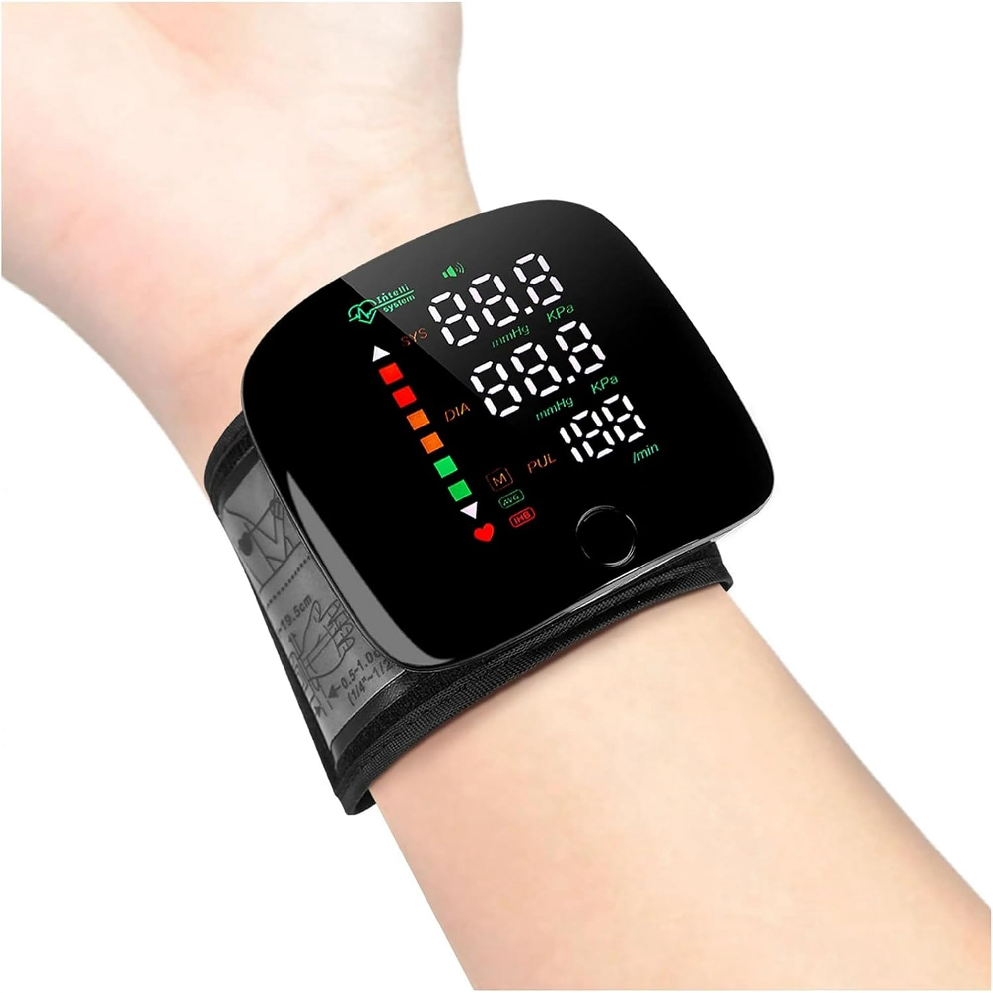 Blood Pressure Monitor,Adjustable Wrist Blood Pressure Cuff,Automatic ...