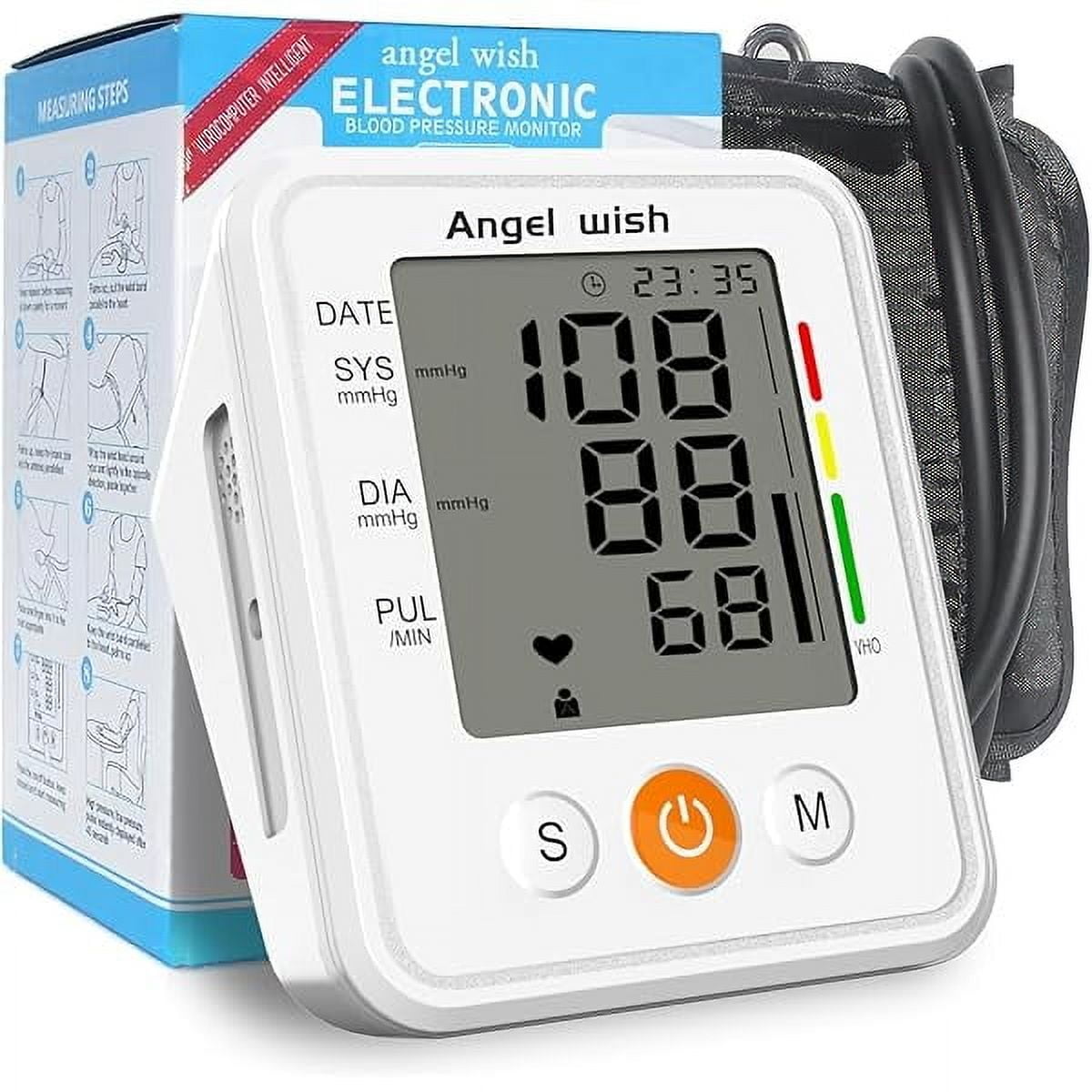 Blood-Pressure Monitor-Automatic Home-Use Cuff-Machine - LCD Display Voice Broadcasting for ...